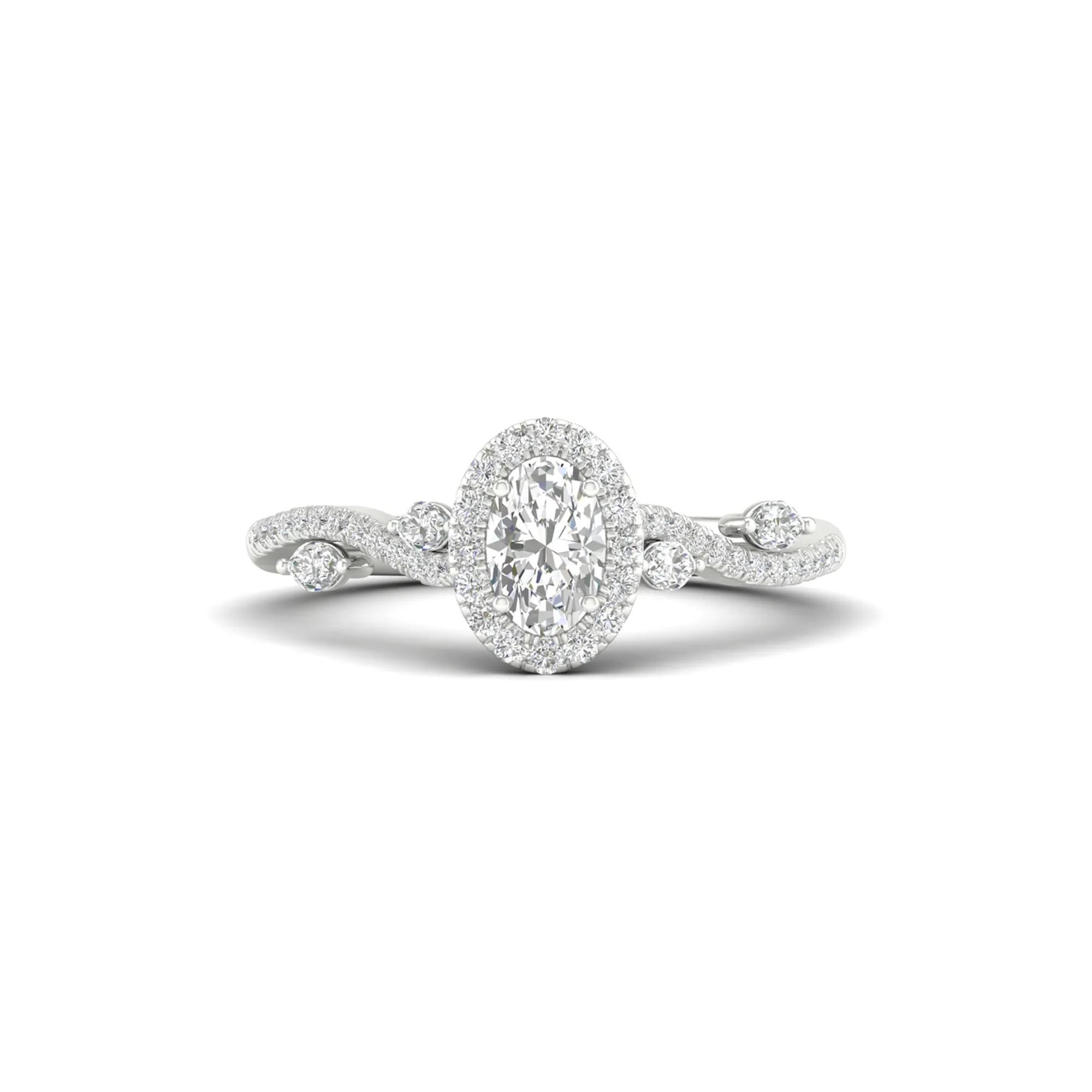 Helzberg Signature Diamond Halo Engagement Ring