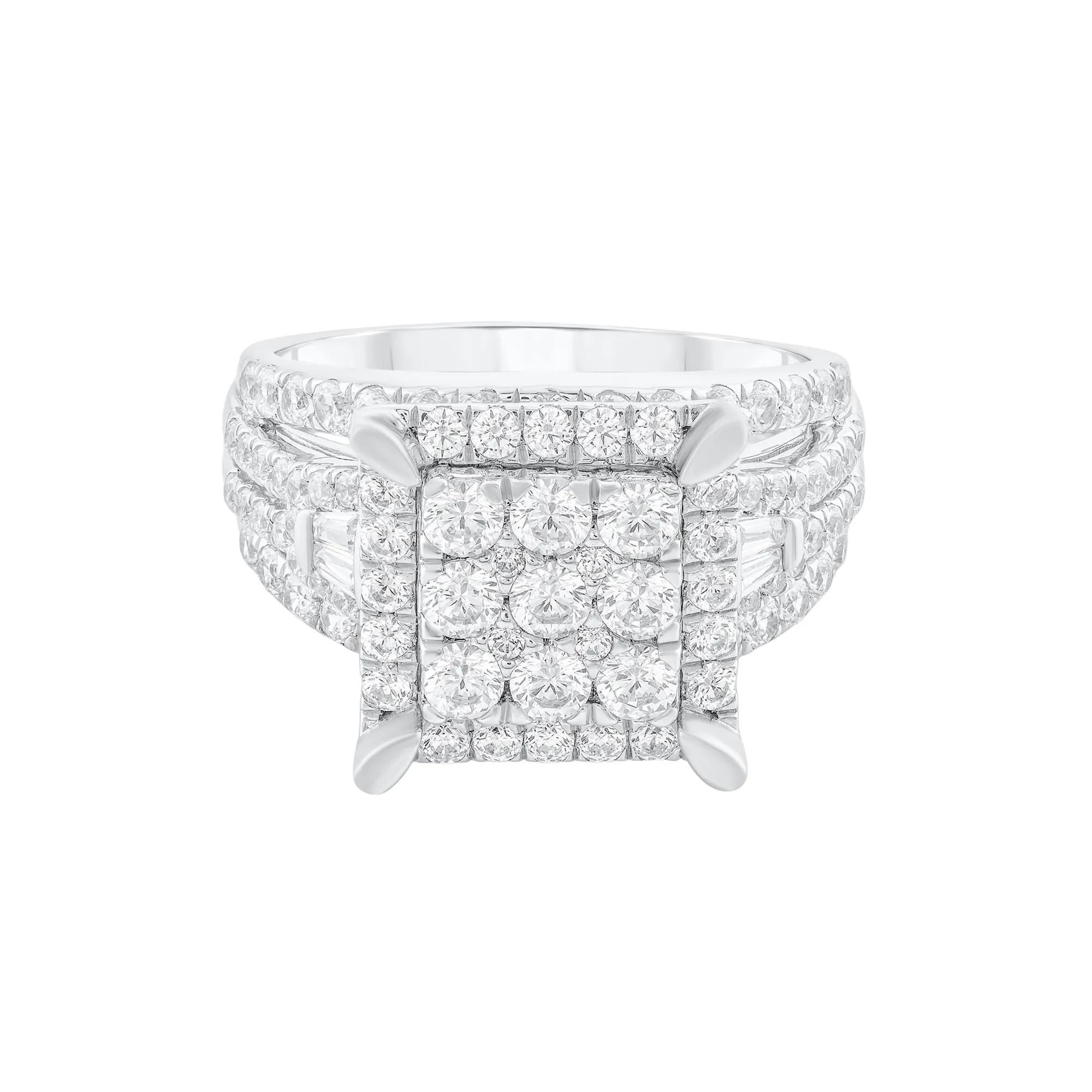 Diamond Composite Multi-Row Engagement Ring in 10K Gold (2 ct. tw.)