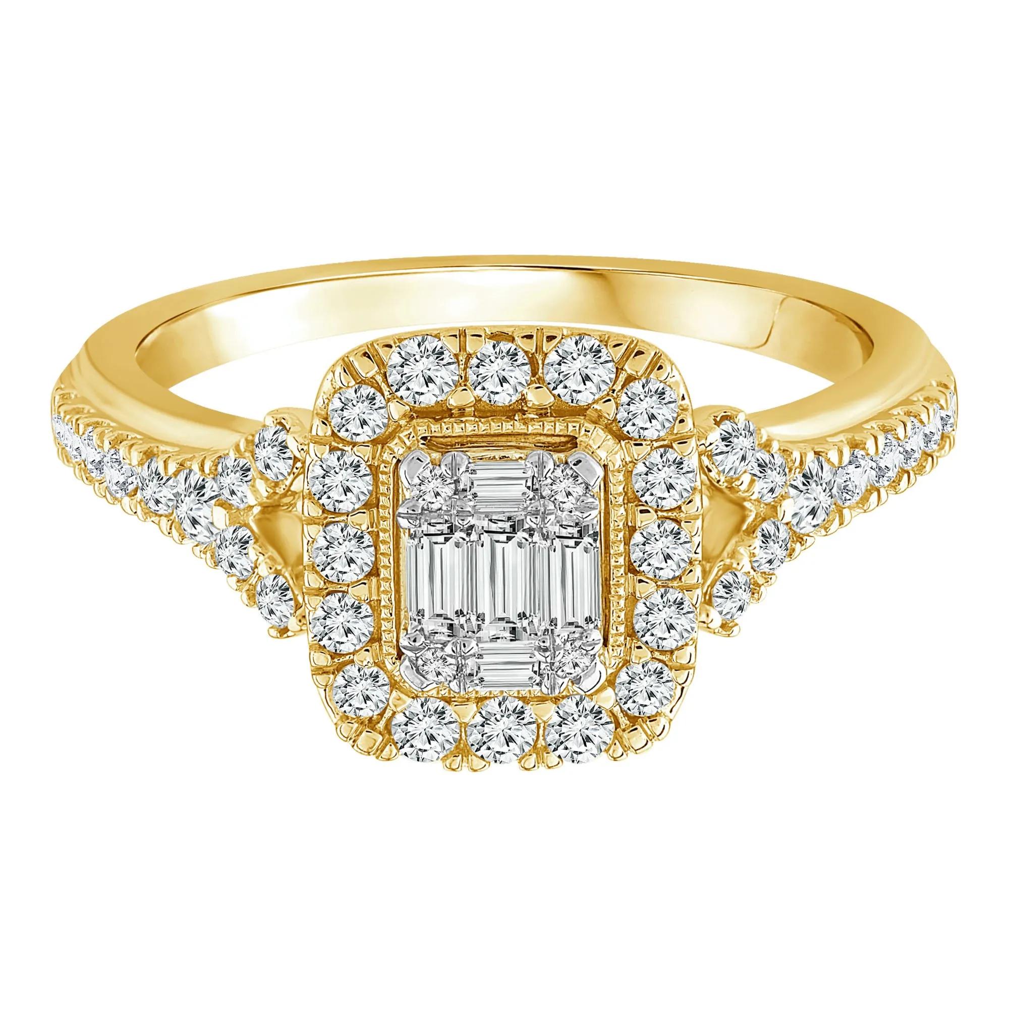 Diamond Composite Engagement Ring in 14K Yellow Gold (5/8 ct. tw.)