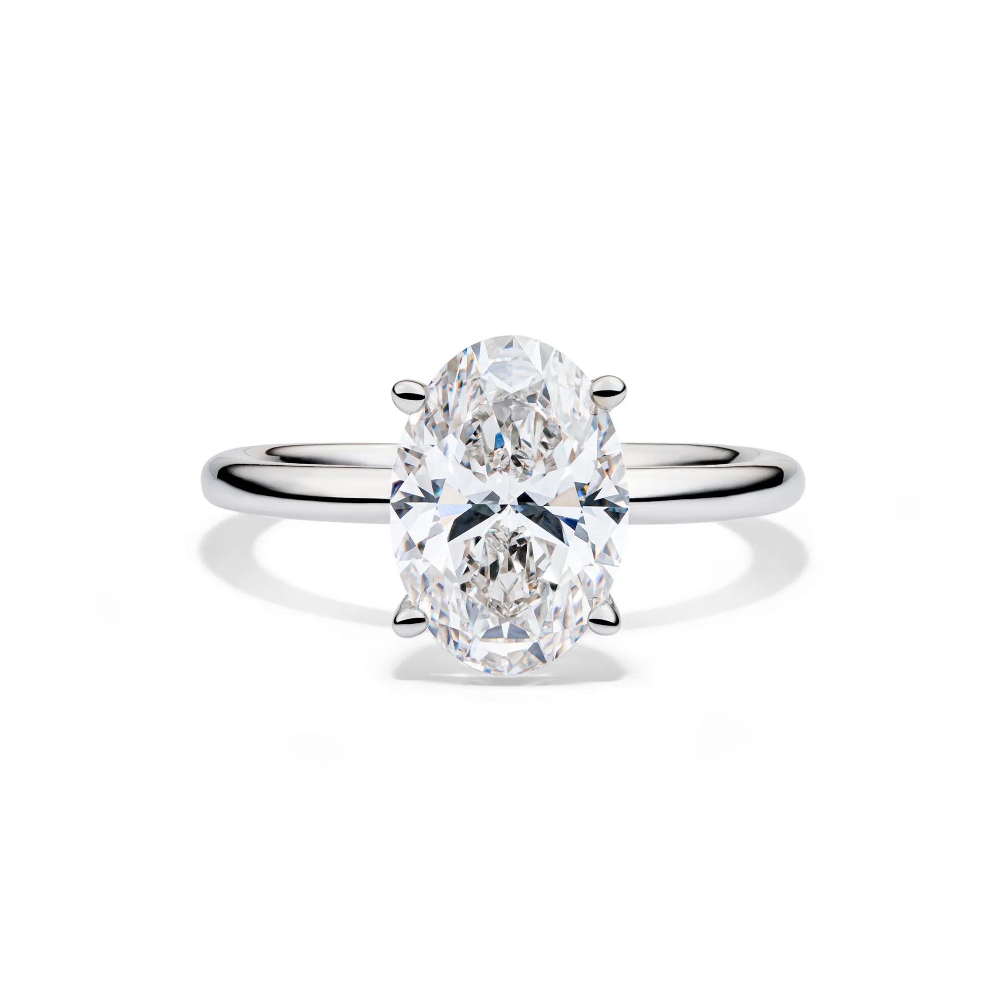 Helzberg Lab Grown Diamonds Lab Grown Diamond Solitaire Oval Engagement ...
