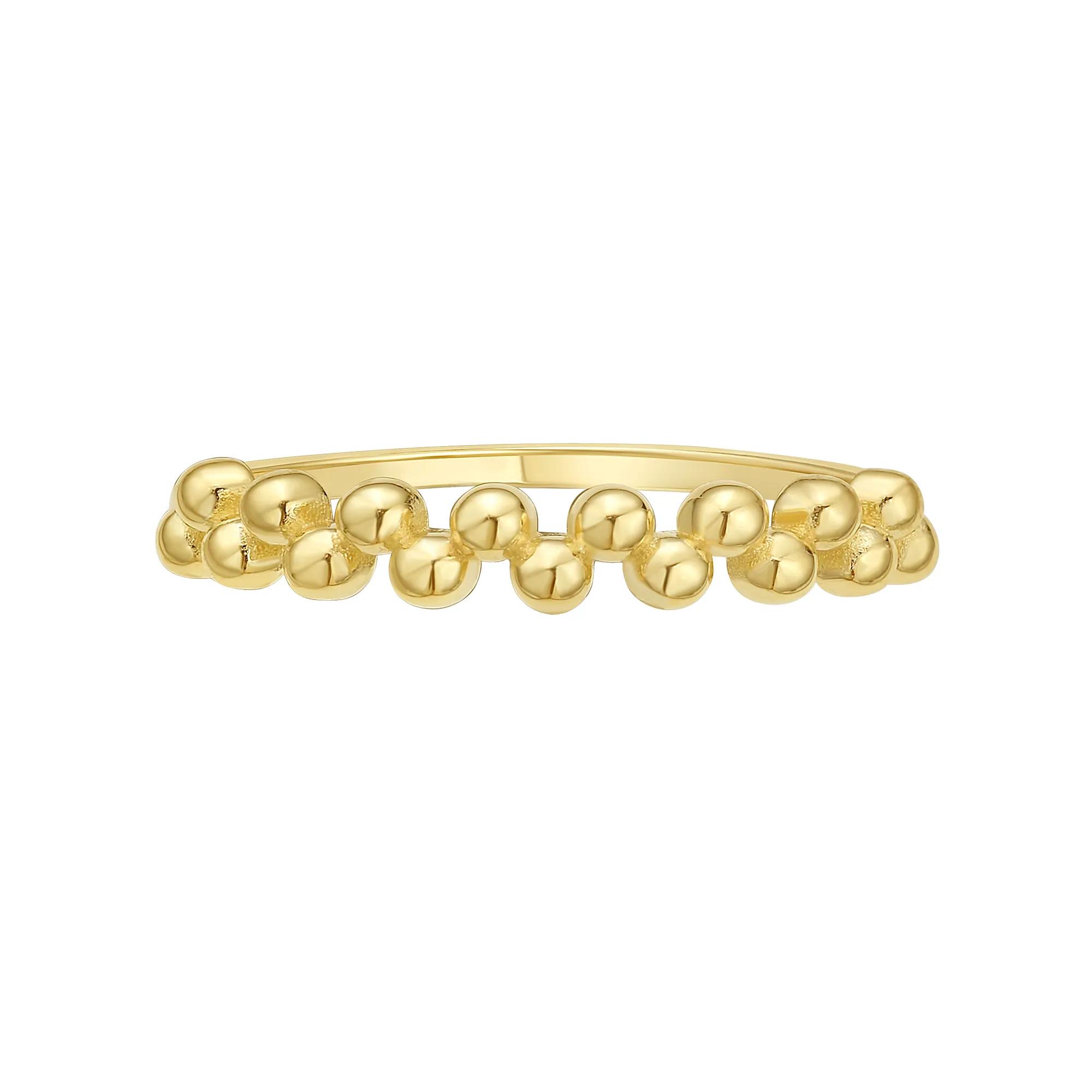 Double-Row Bead Ring in 14K Yellow Gold