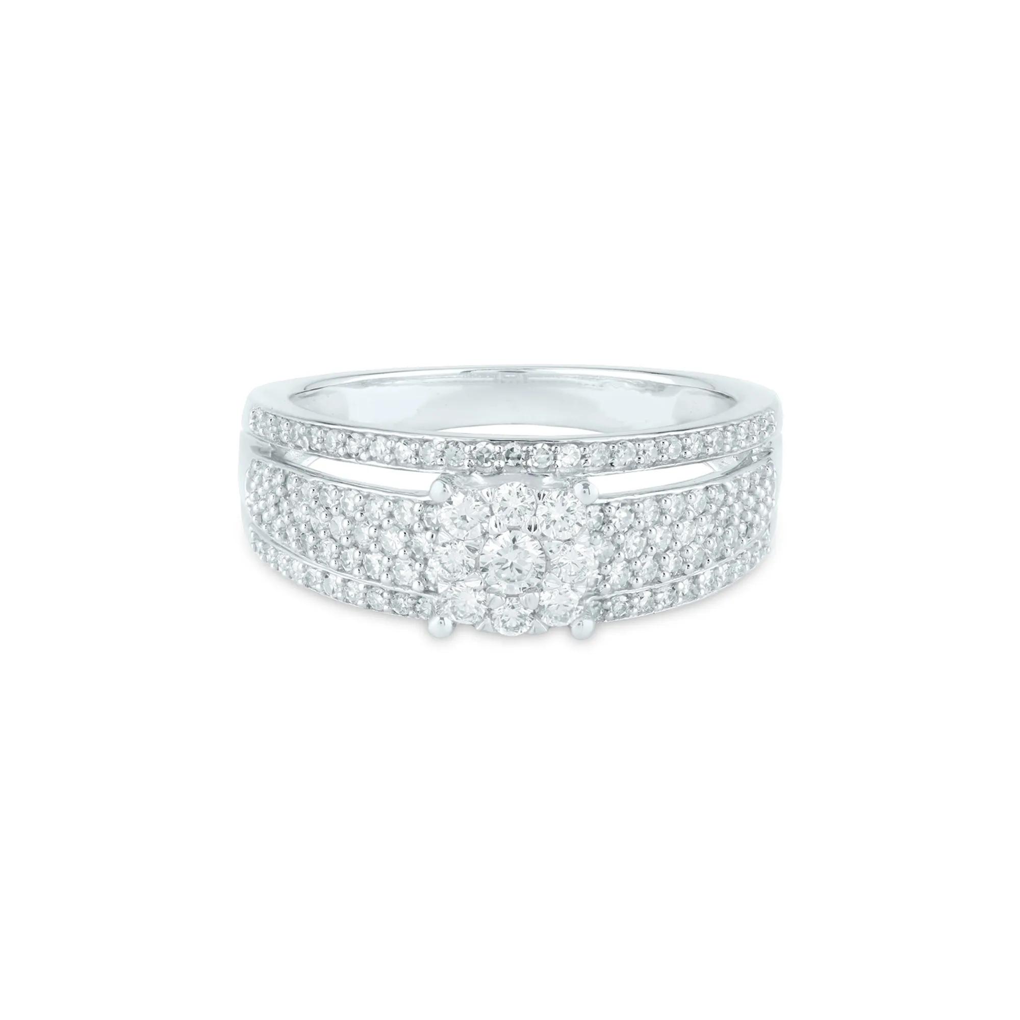 Diamond Composite Engagement Ring in 10K White Gold (3/4 ct. tw.)