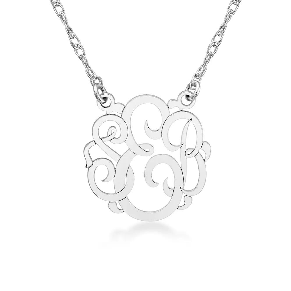 Script Monogram Necklace, 20MM