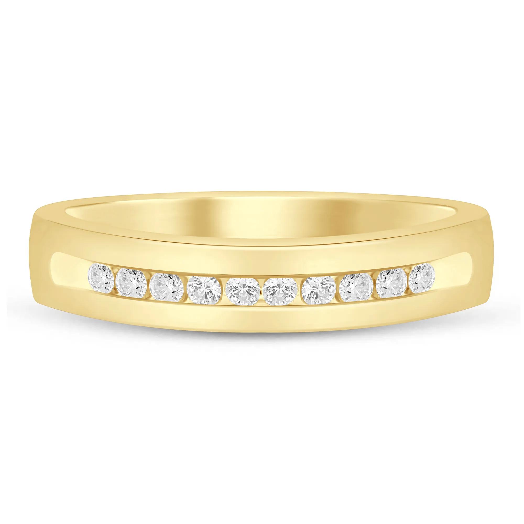 14K Gold Men's Diamond Channel-Set Band - 1/4 ct. tw. | Shop now for ...