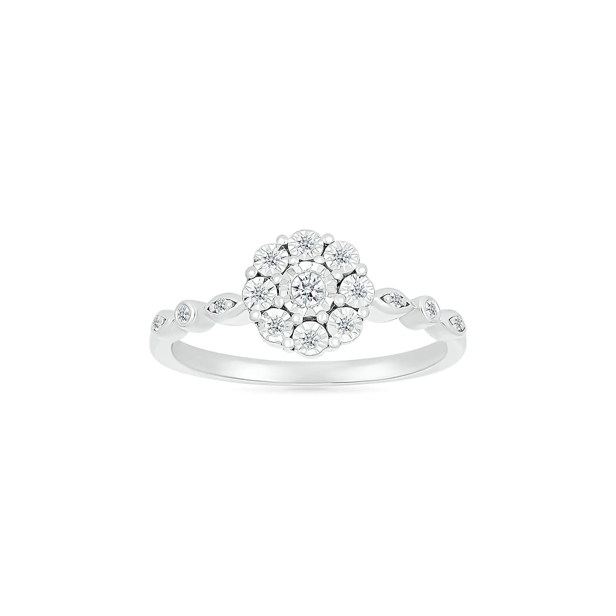 Diamond Promise Ring in Sterling Silver