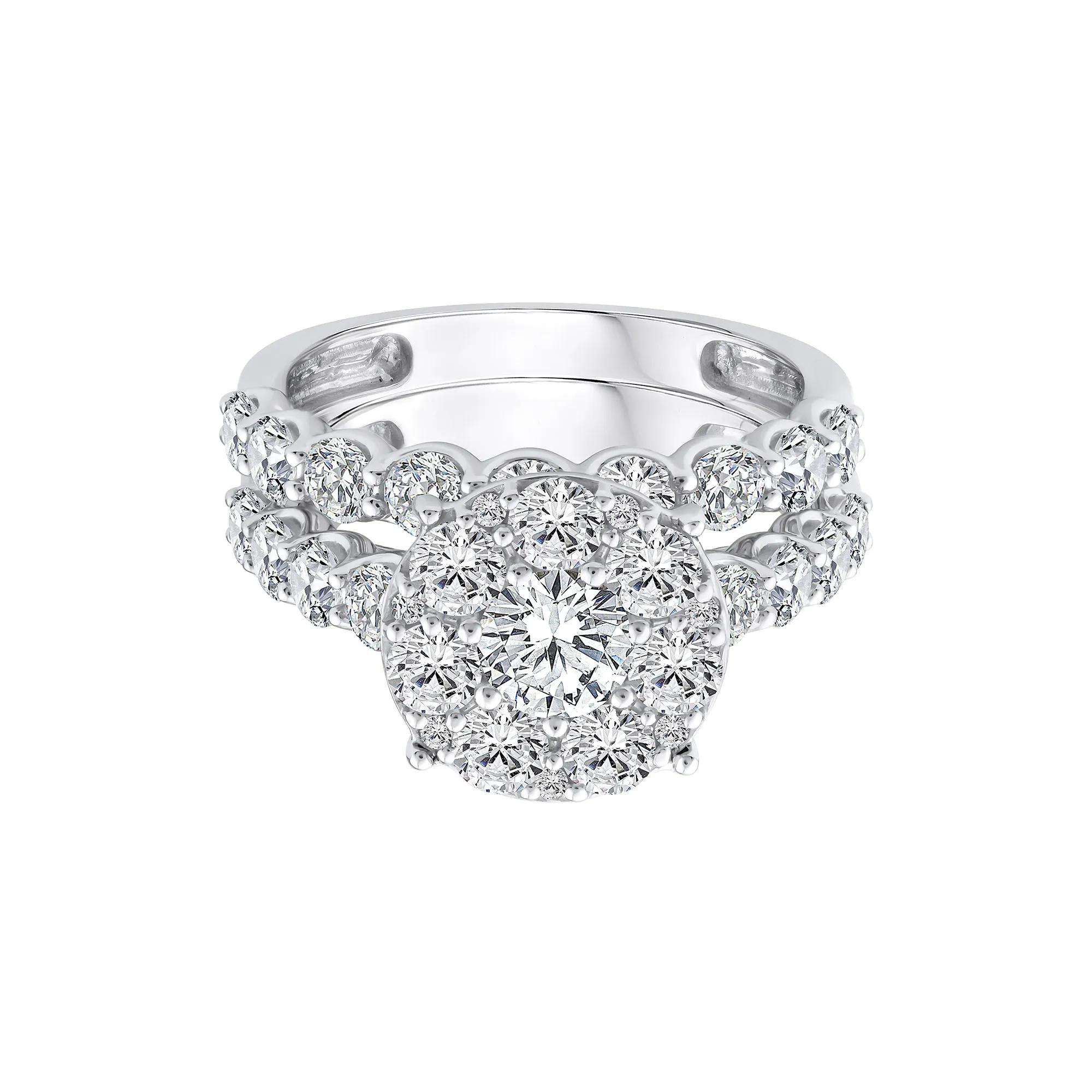 Diamond Composite Engagement Ring Set in 10K Gold