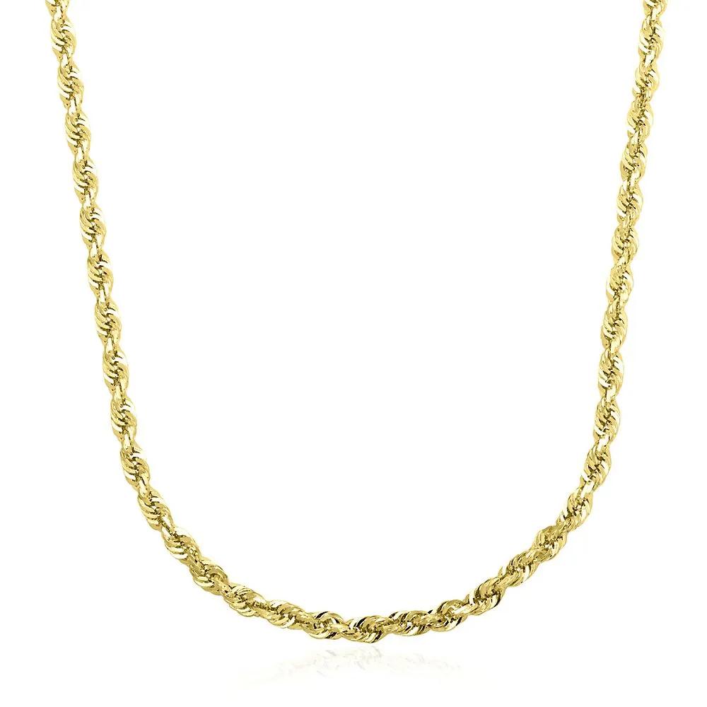 Light Glitter Rope Chain in 14K Gold, 24" | Helzberg