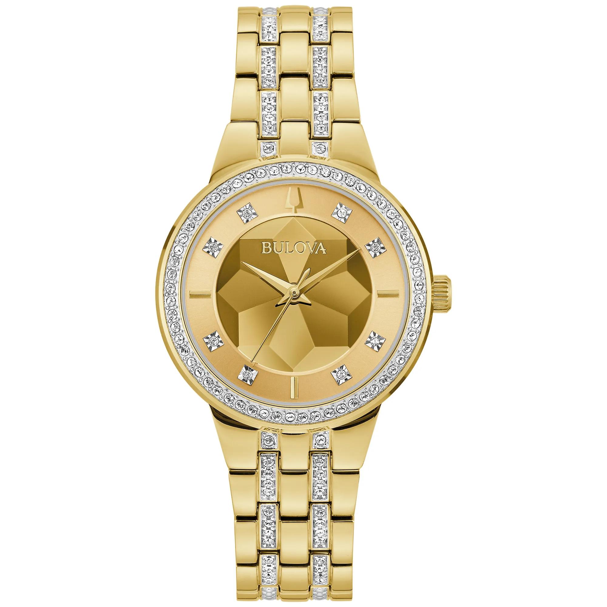 Bulova® Ladies' Phantom Watch in Gold-Toned Crystal