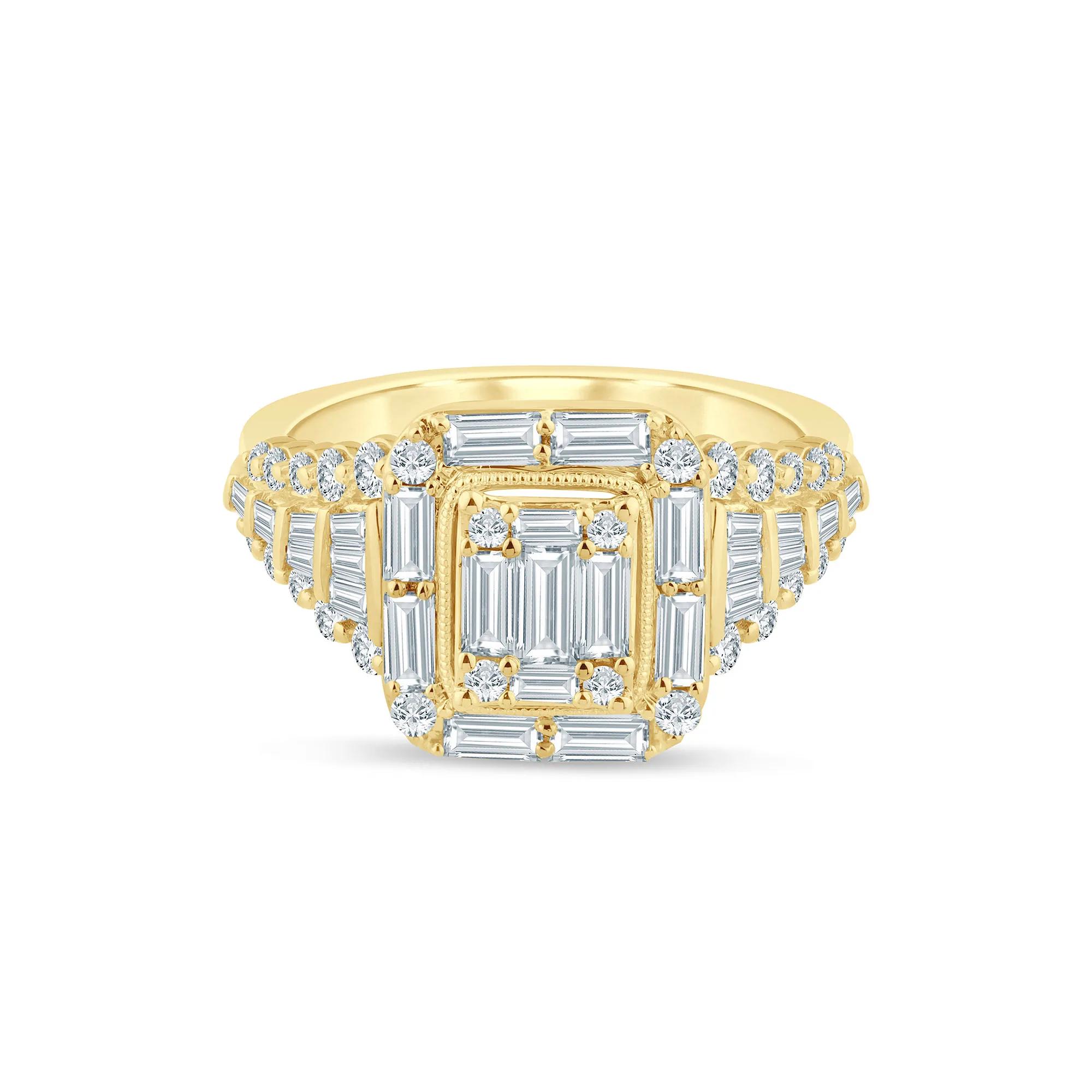 Diamond Composite Engagement Ring in 14K Yellow Gold (1 3/8 ct. tw.)