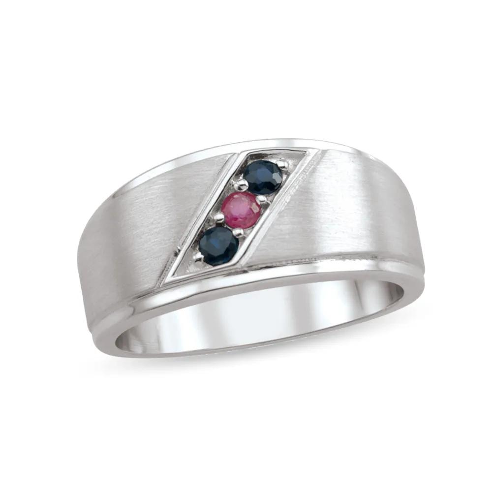 Men’s Custom Ring with Personalized Gemstones (3 stones)