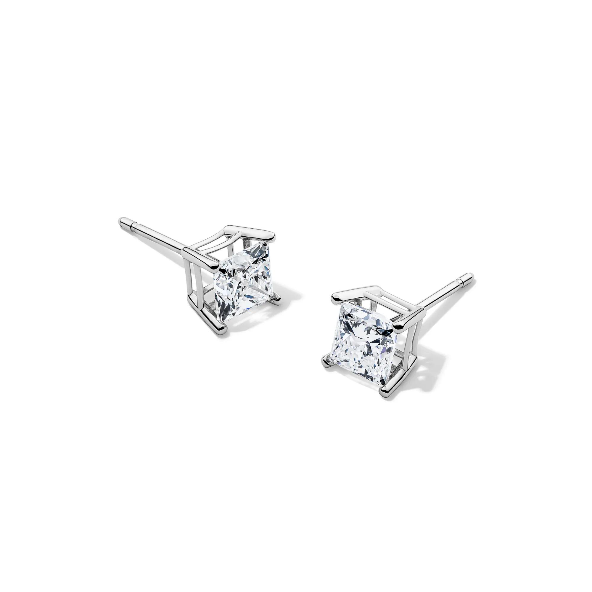 Prima Diamond Princess Solitaire Stud Earrings (1 1/2 ct. tw.)