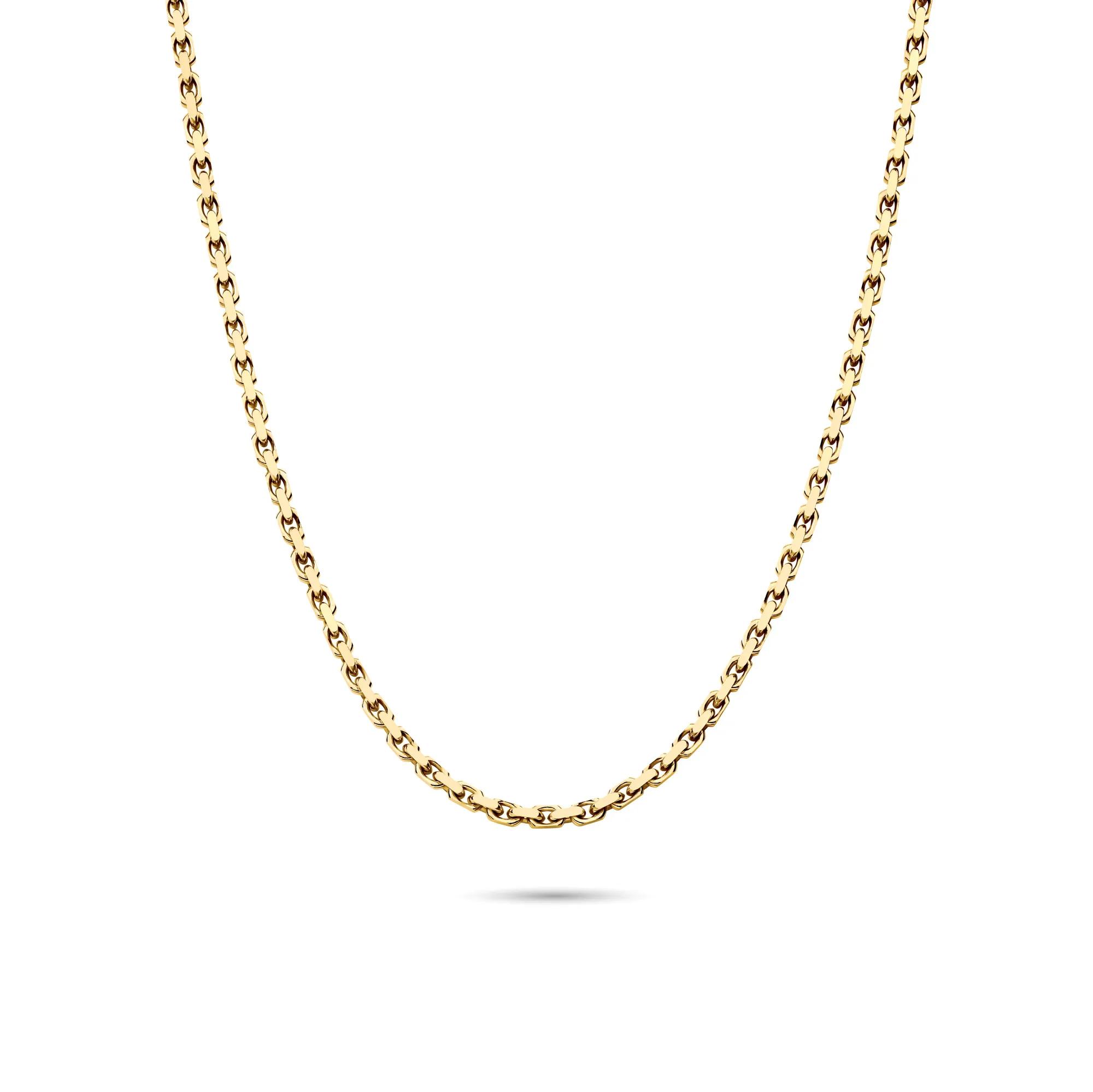 Men’s Solid Link Chain in 14K Yellow Gold