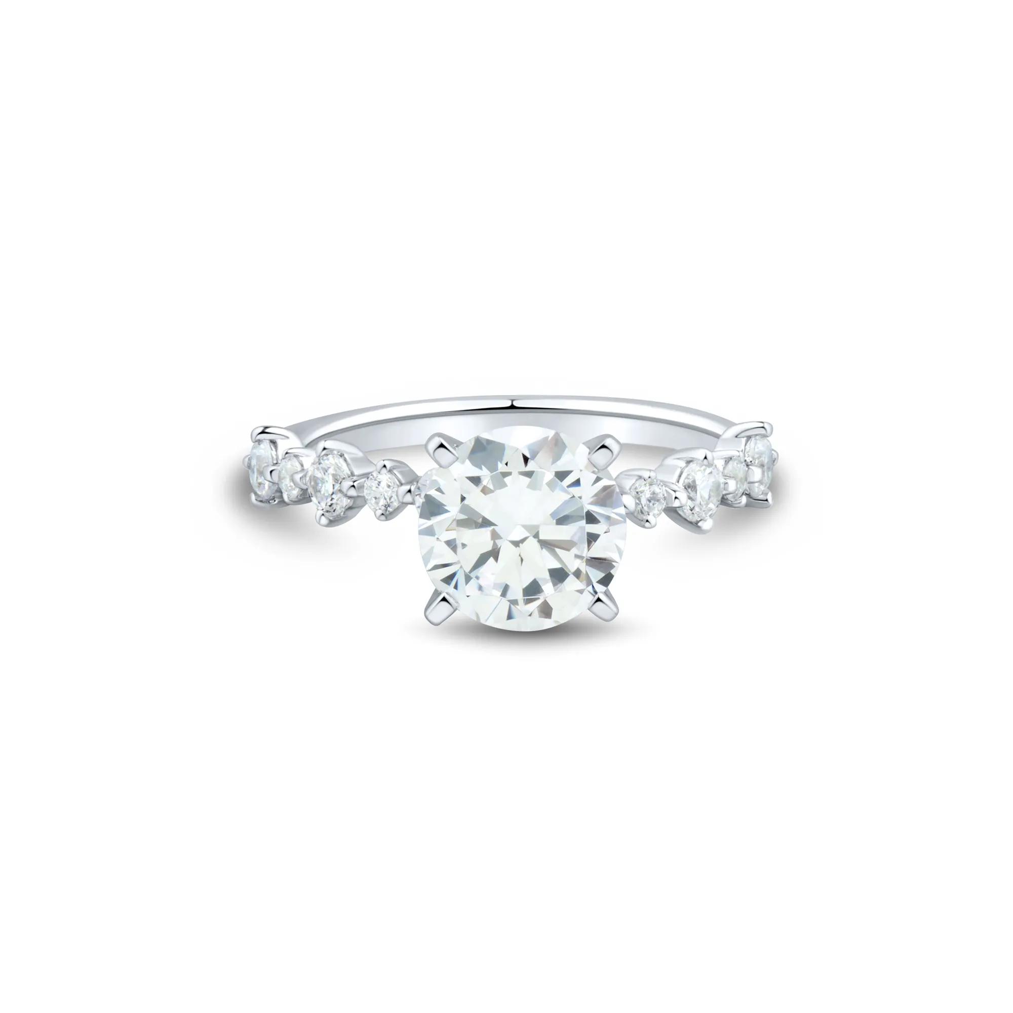 Helzberg Lab Grown Diamonds Semi-Mount Engagement Ring in Platinum (1/2 ...