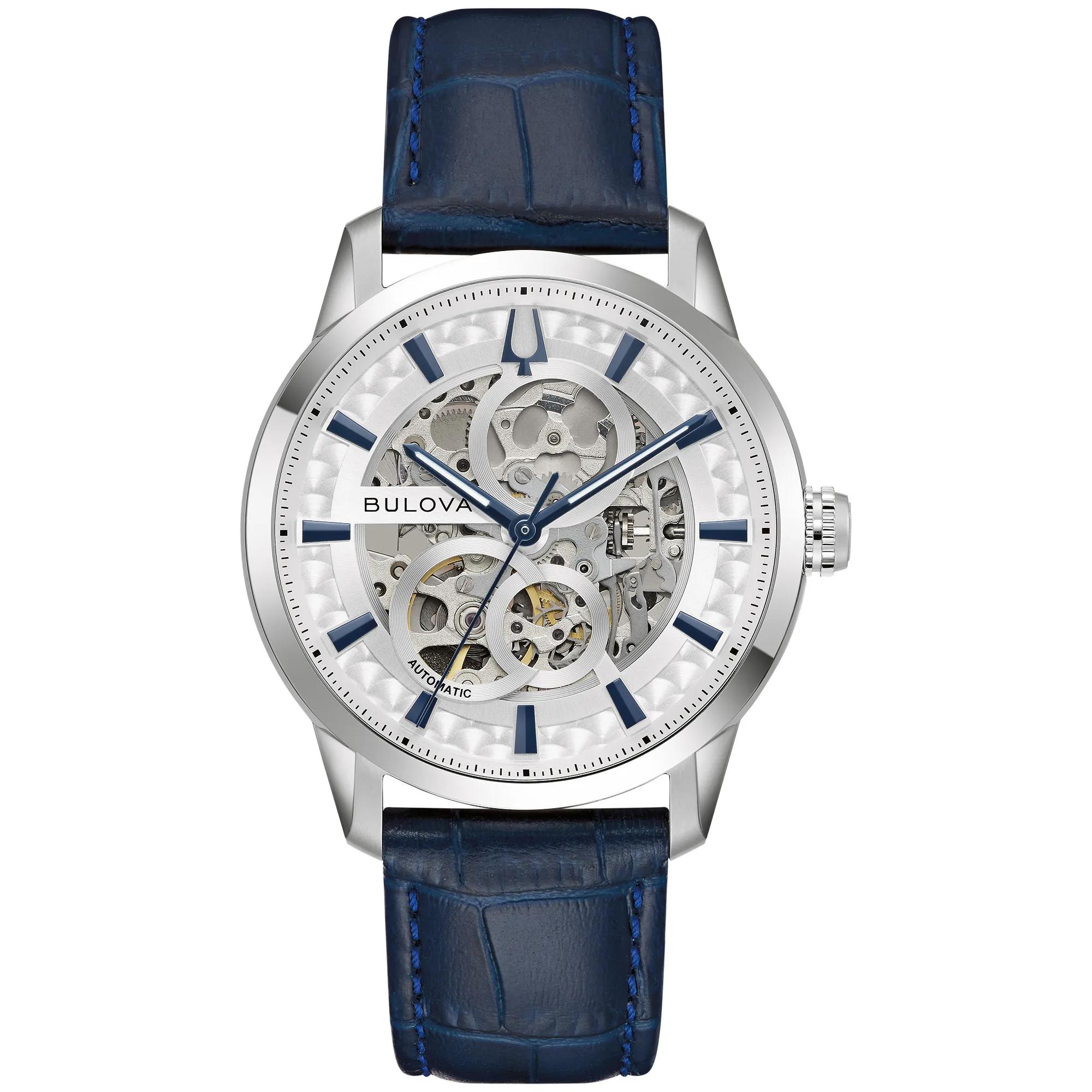 Bulova® Men's Sutton Watch in Blue Leather