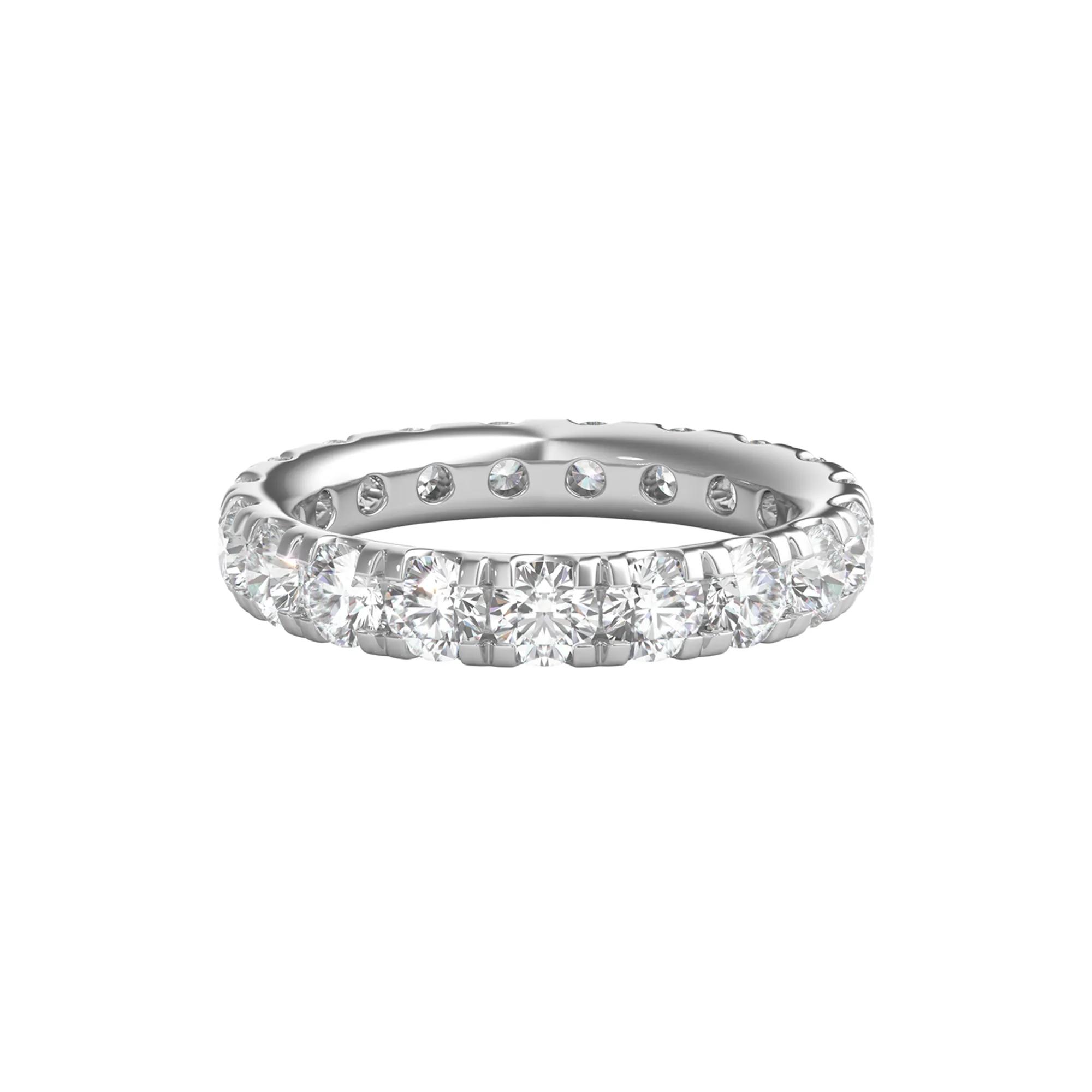 Round Diamond Eternity Wedding Band