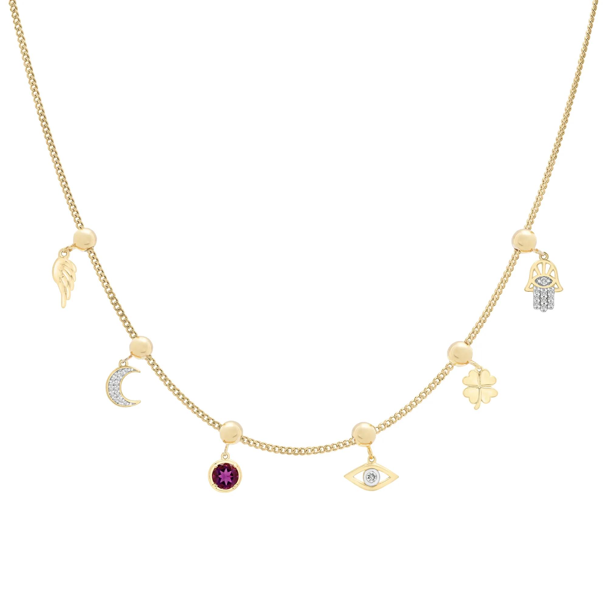 Helzberg Amulet Charms The Good Fortune Set in Vermeil