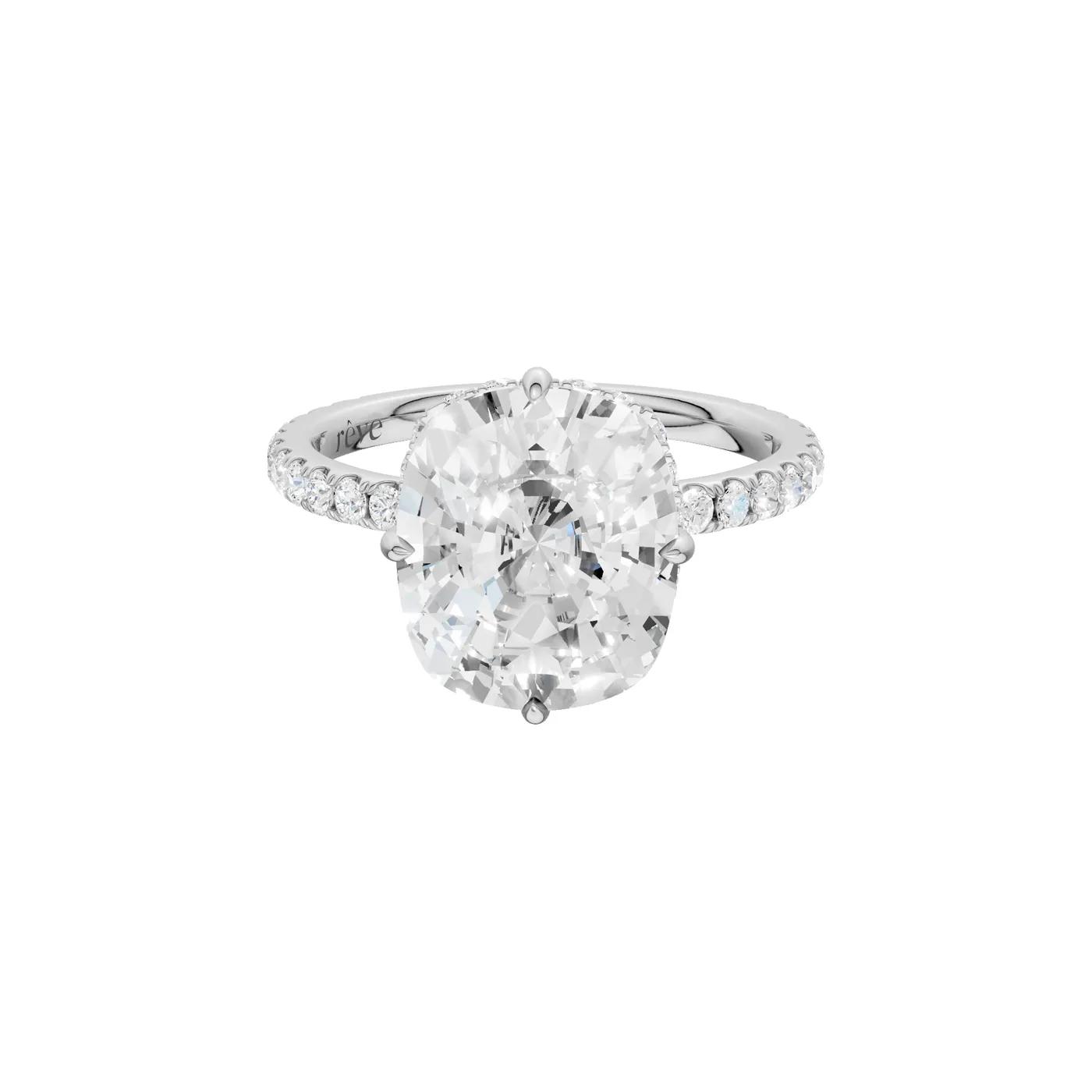 Jenny Packham Thalia Elongated Cushion Lab Grown Diamond Engagement Ring