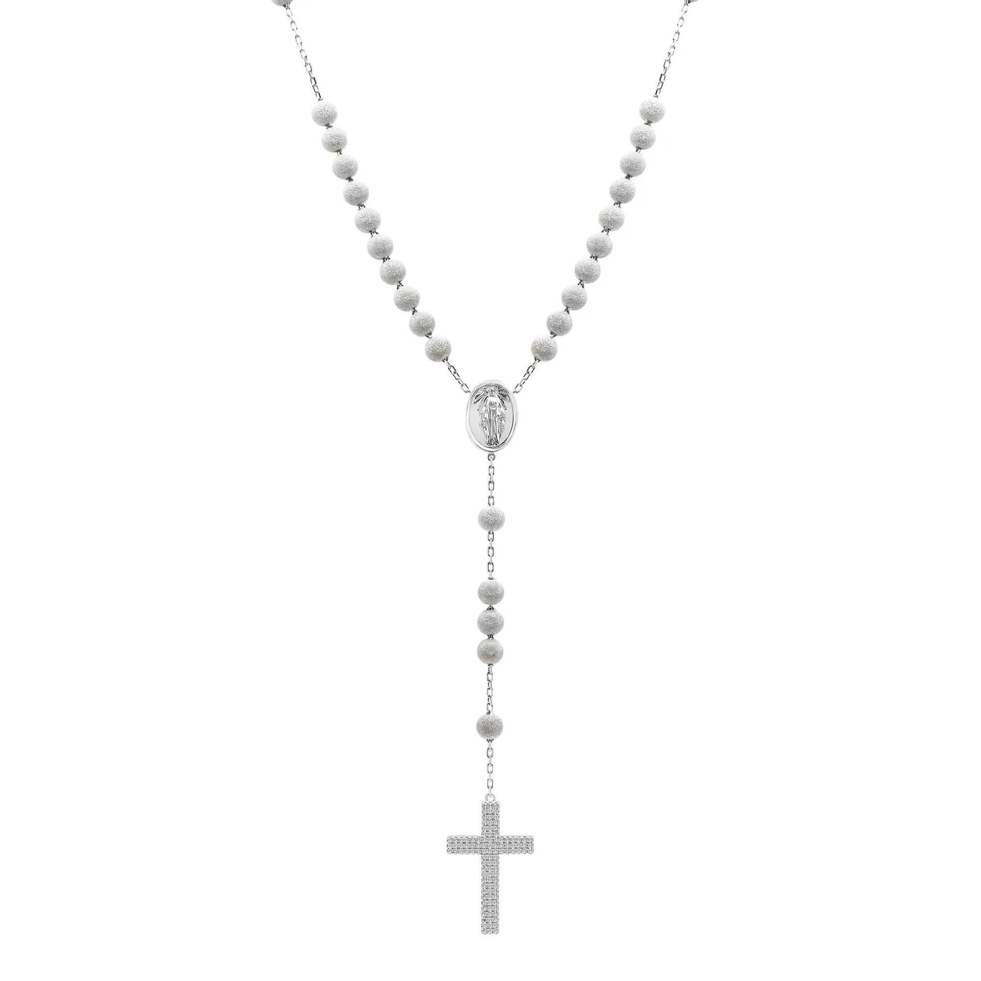 Diamond Rosary in Sterling Silver