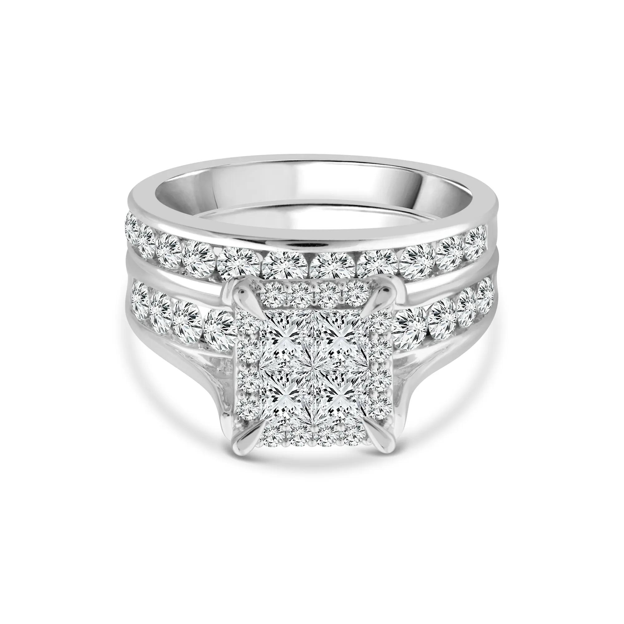 Composite Diamond Engagement Set