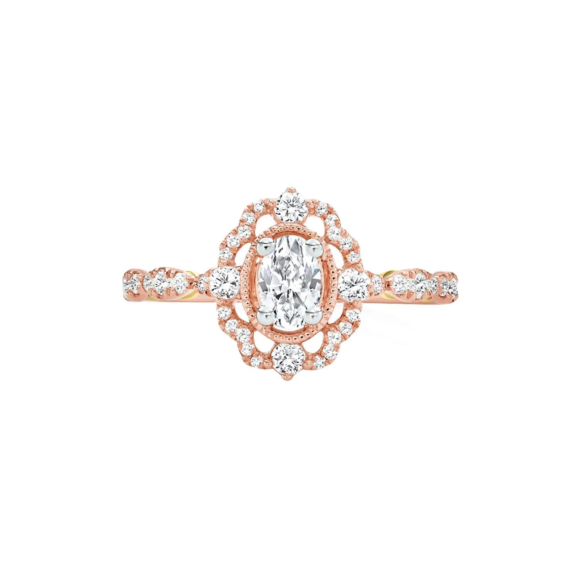 Zac Posen Elsa Oval Diamond Engagement Ring