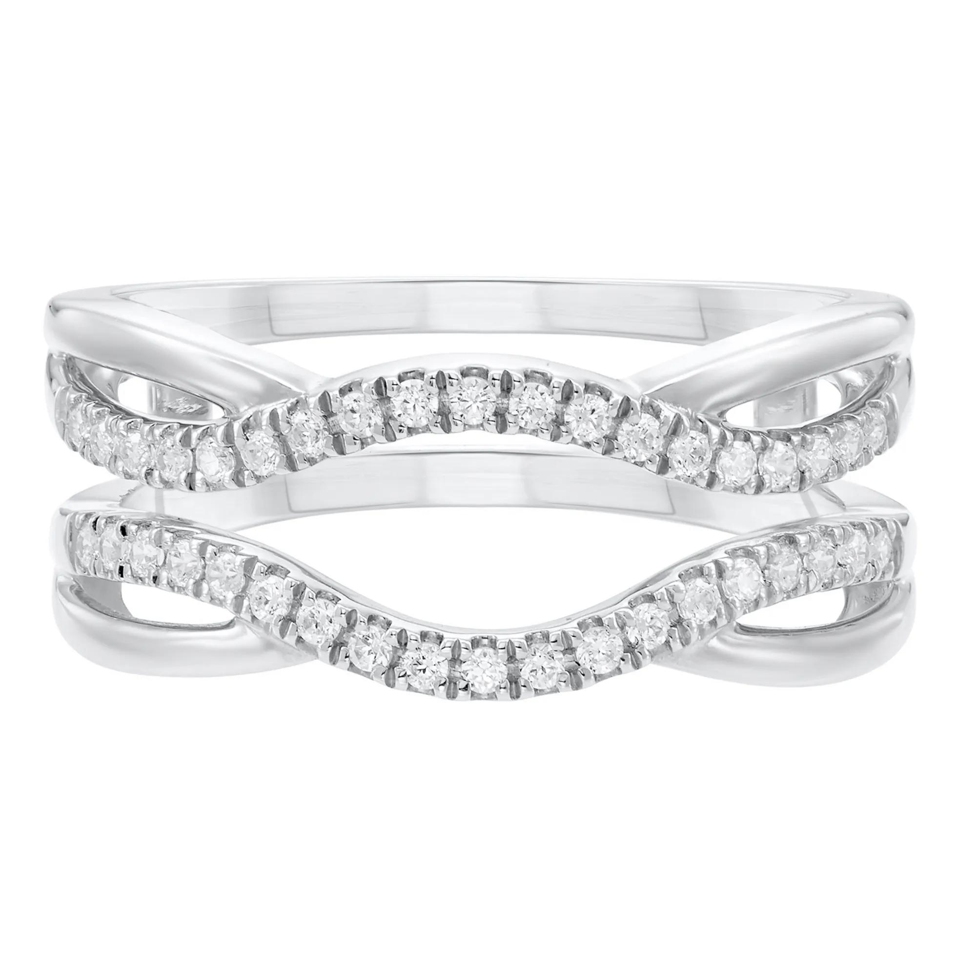 Diamond Contoured Ring Insert in 10K Gold