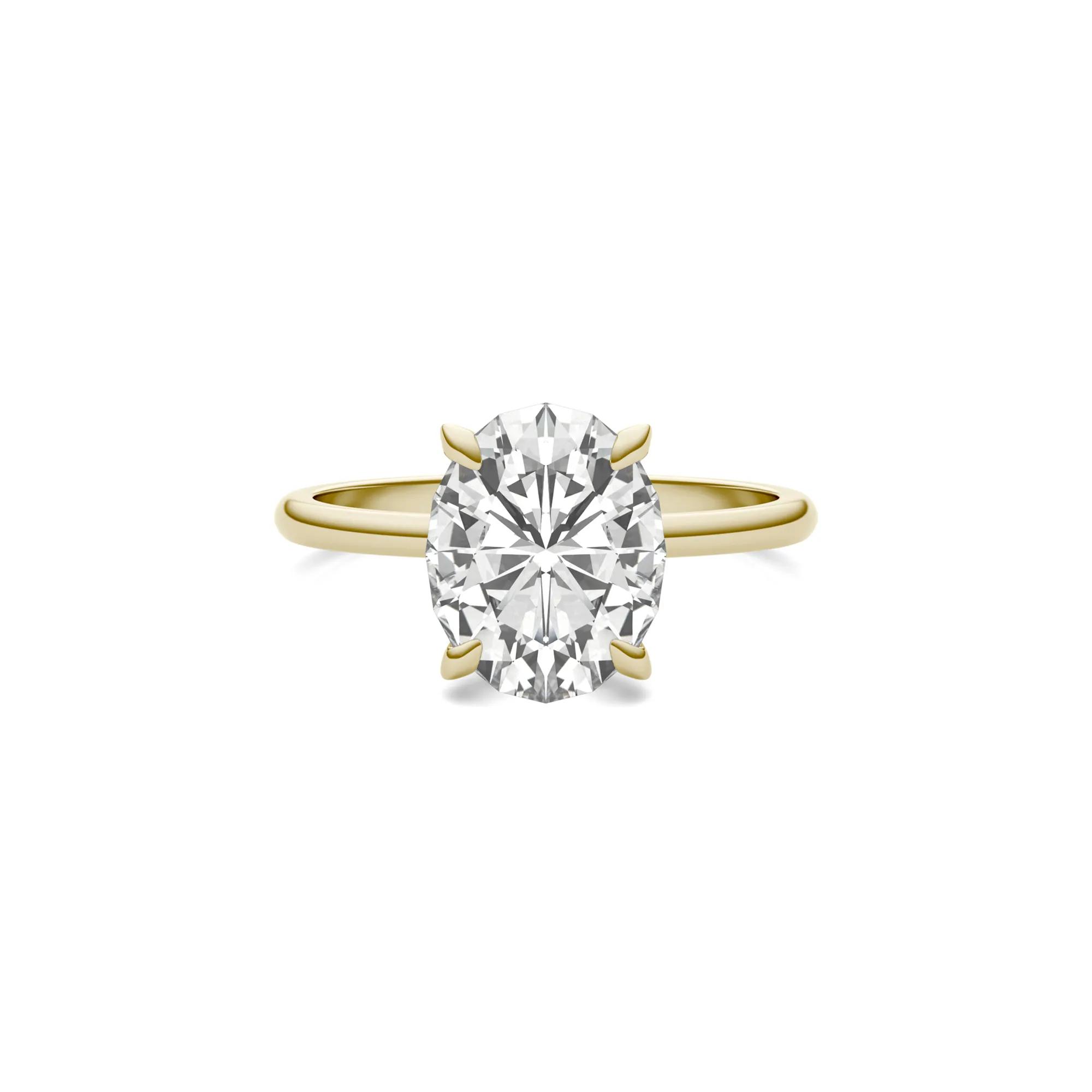 Forever One® Lab-Created Moissanite Solitaire Engagement Ring in 14K ...
