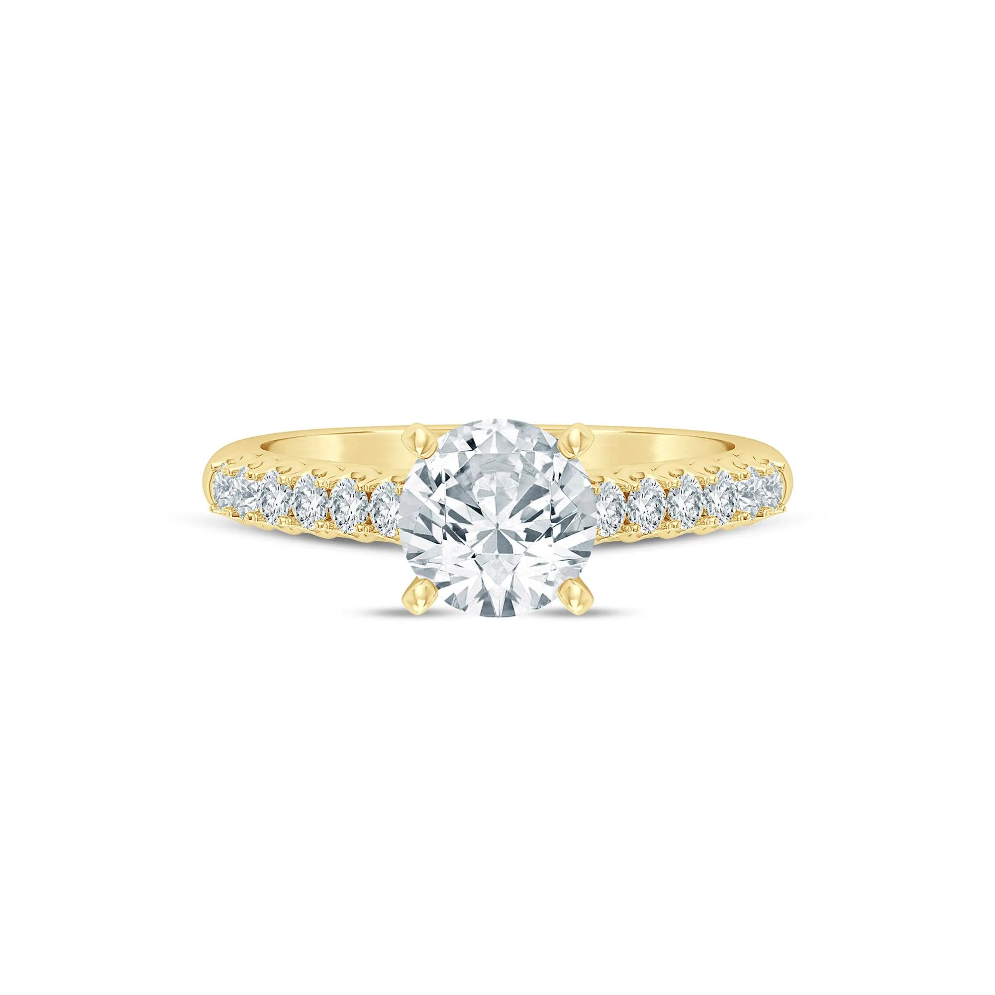 Helzberg Lab Grown Diamonds Semi-Mount Ring in 14K Gold