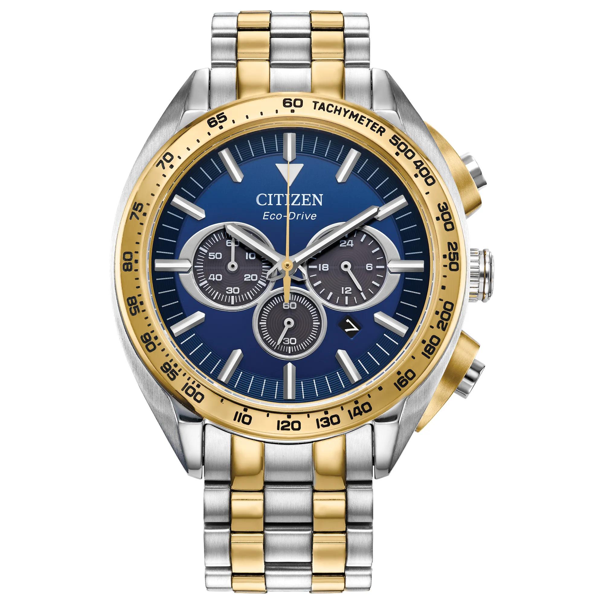 Citizen® Men's Carson Watch in Two-Tone Stainless Steel, 43MM