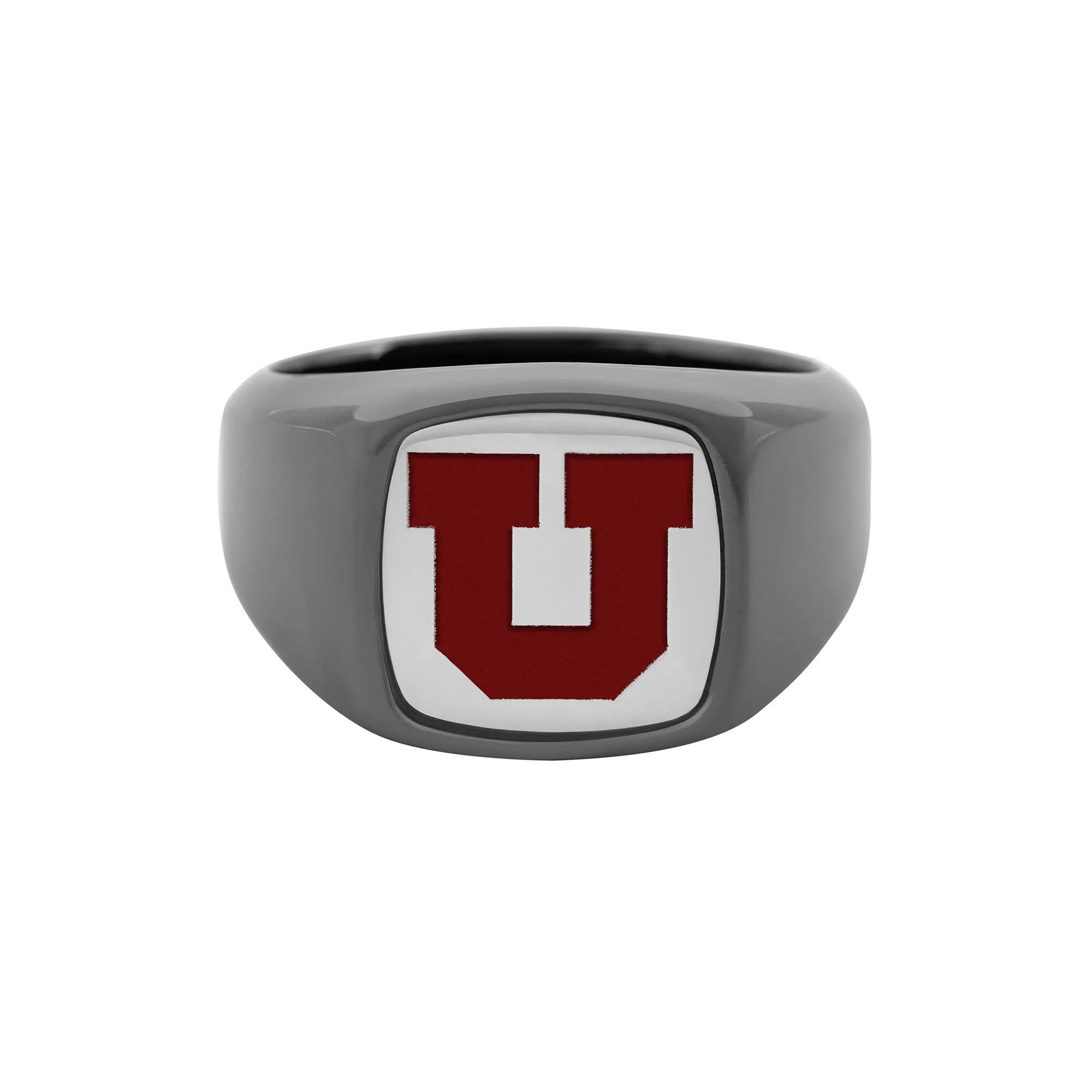 Lashbrook® University of Utah Signet Ring in Zirconium and Cobalt Chrome