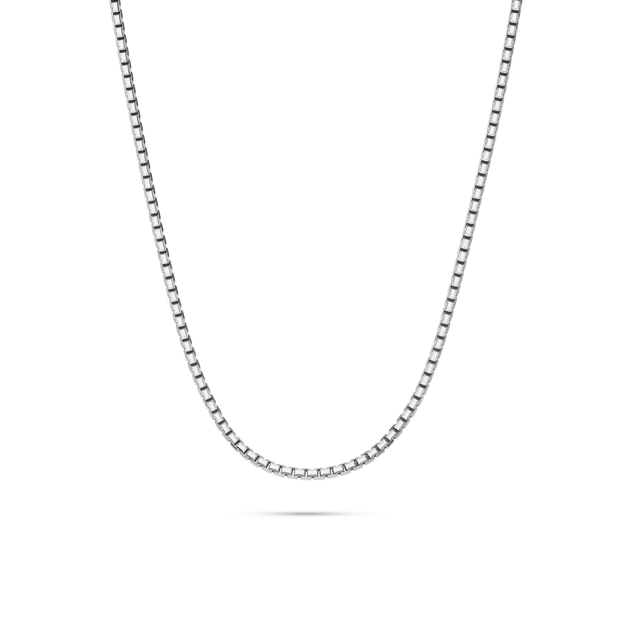 8-Sided Box Chain in Sterling Silver, 22" | Helzberg