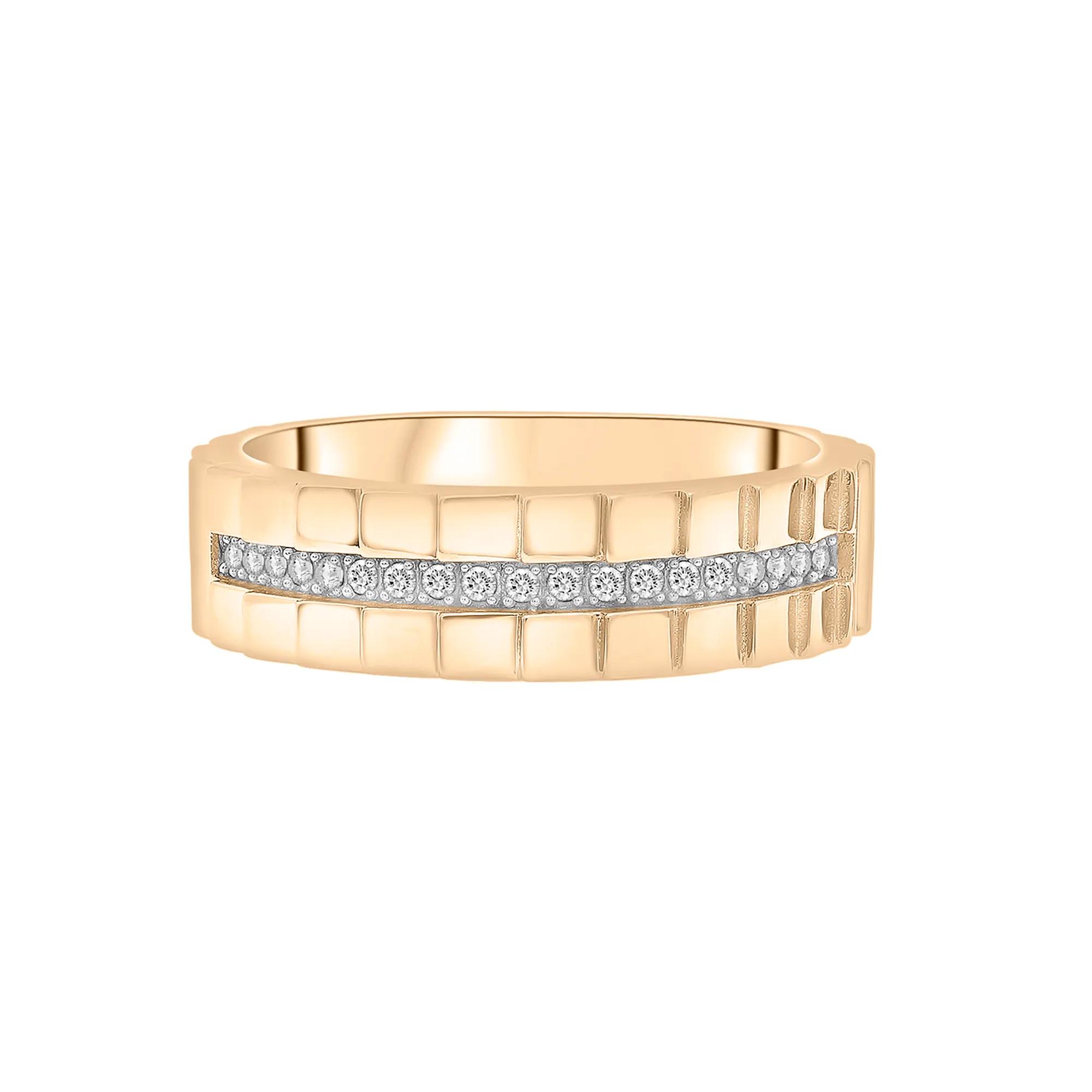 Laure by Aurate Ribbed Diamond Line Ring