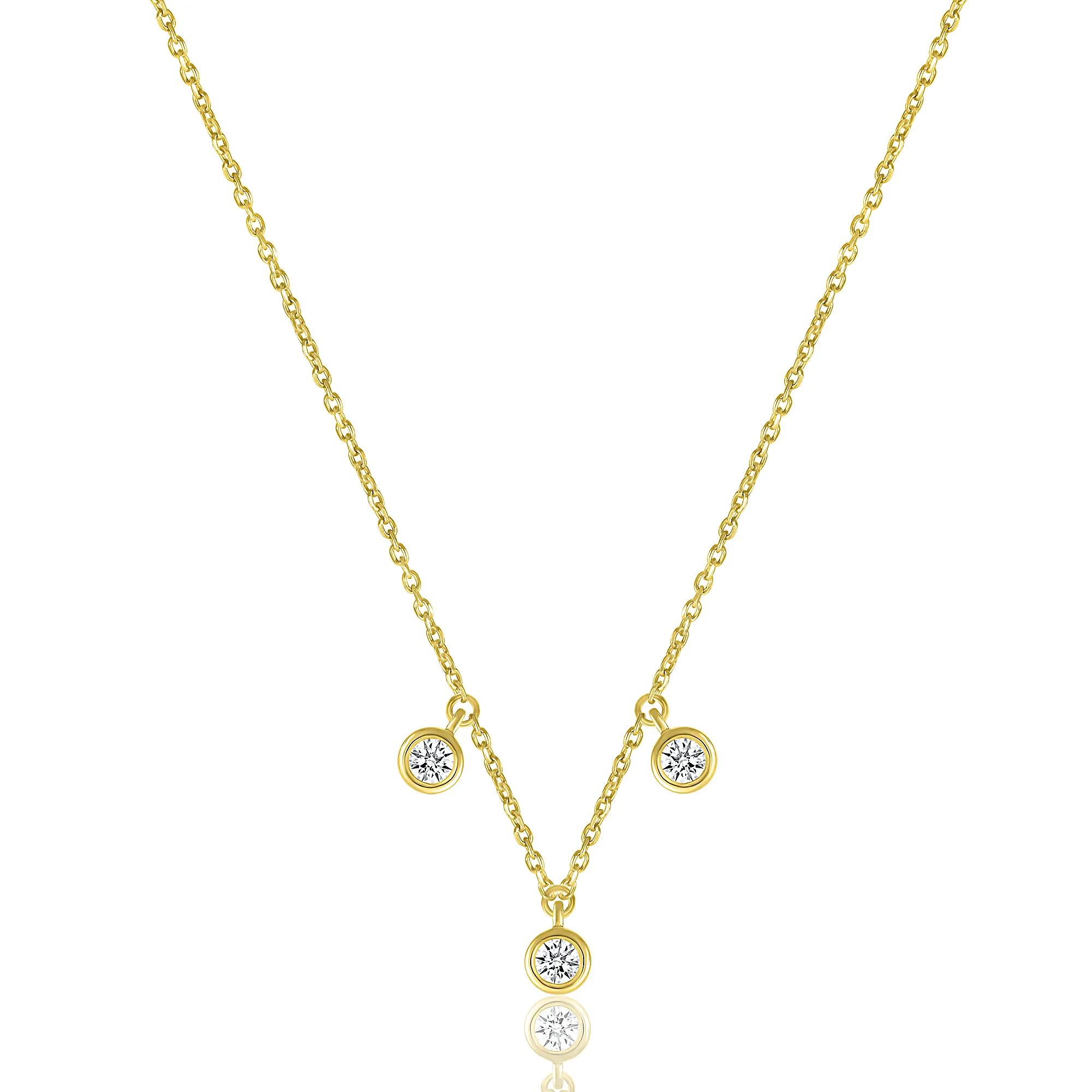 Layering and Stacking Diamond Dangle Station Necklace