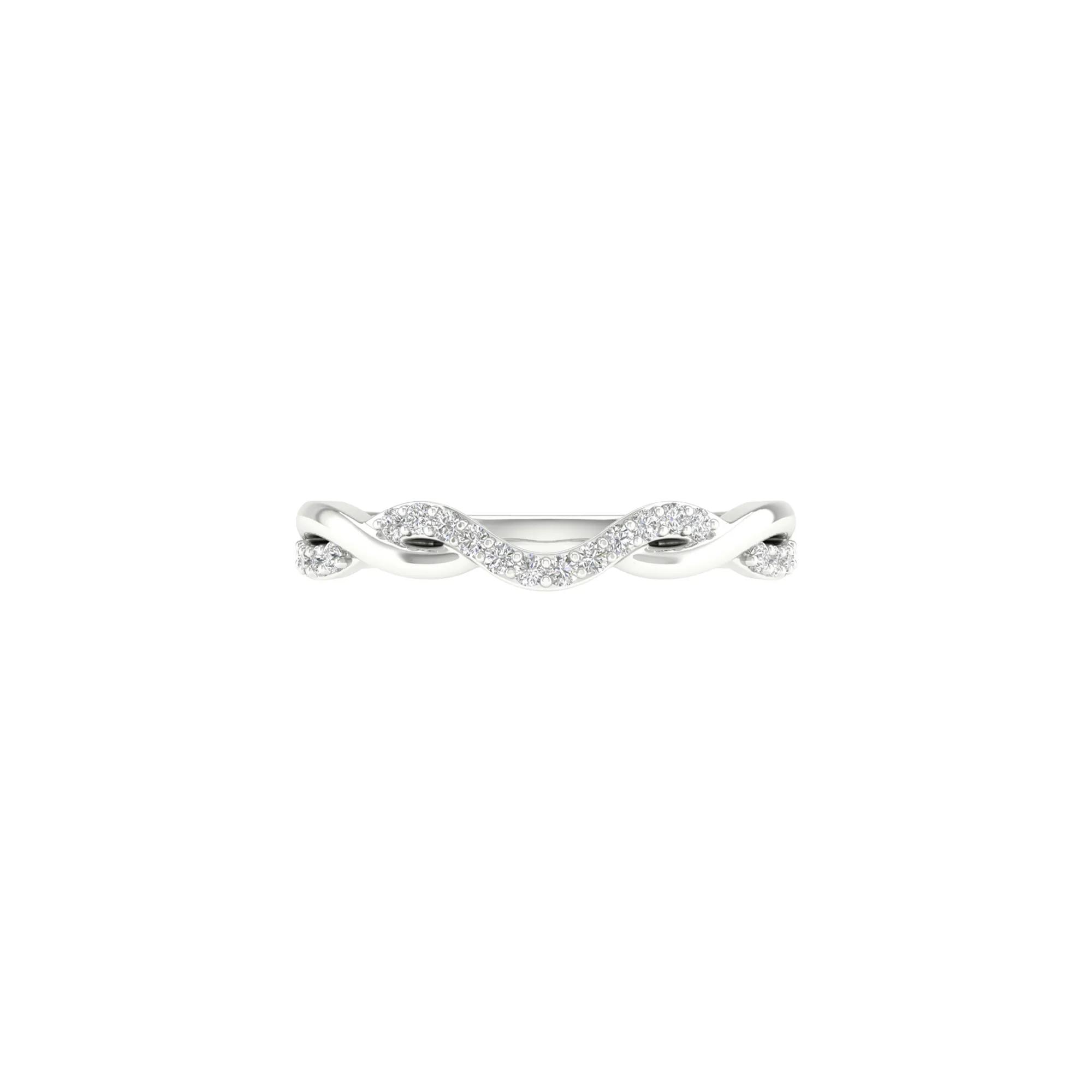Diamond Contour Twist Band in 14K Gold (1/7 ct. tw.)