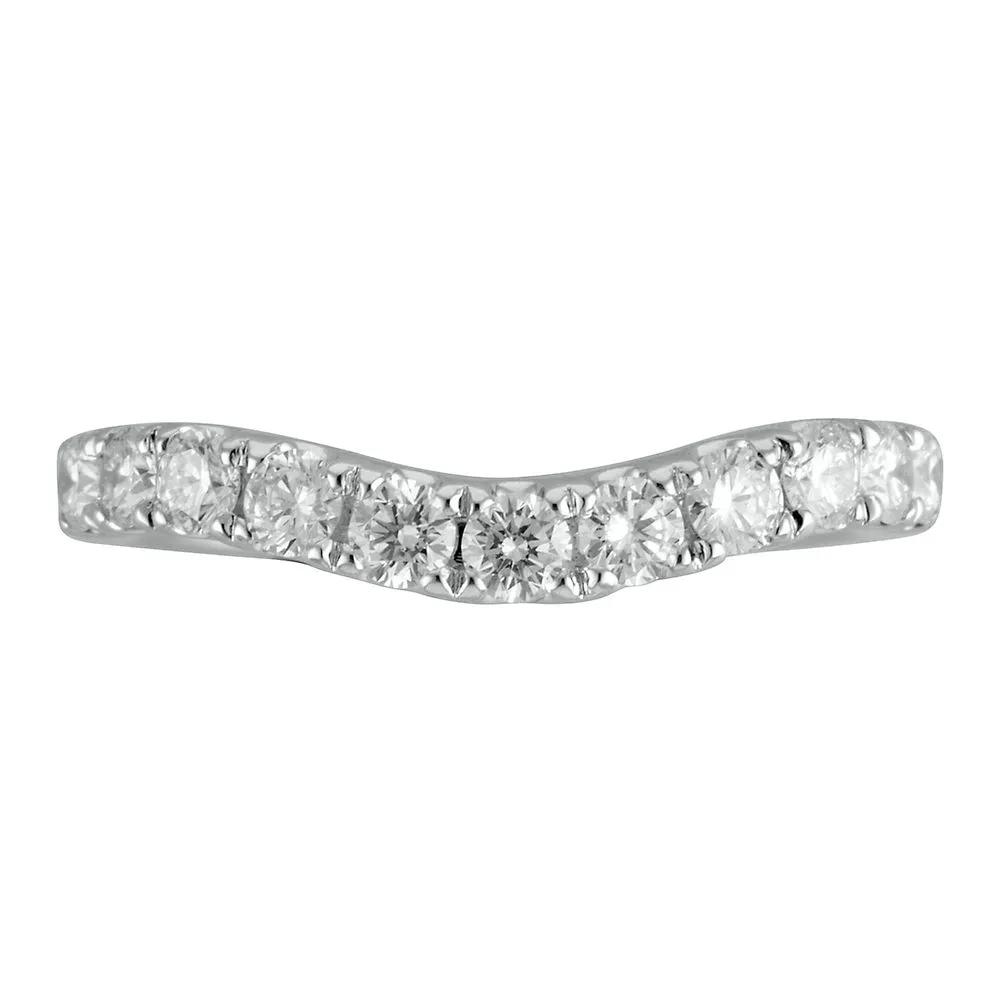 1/2 ct. tw. Diamond Contour Band in 14K Gold | Helzberg