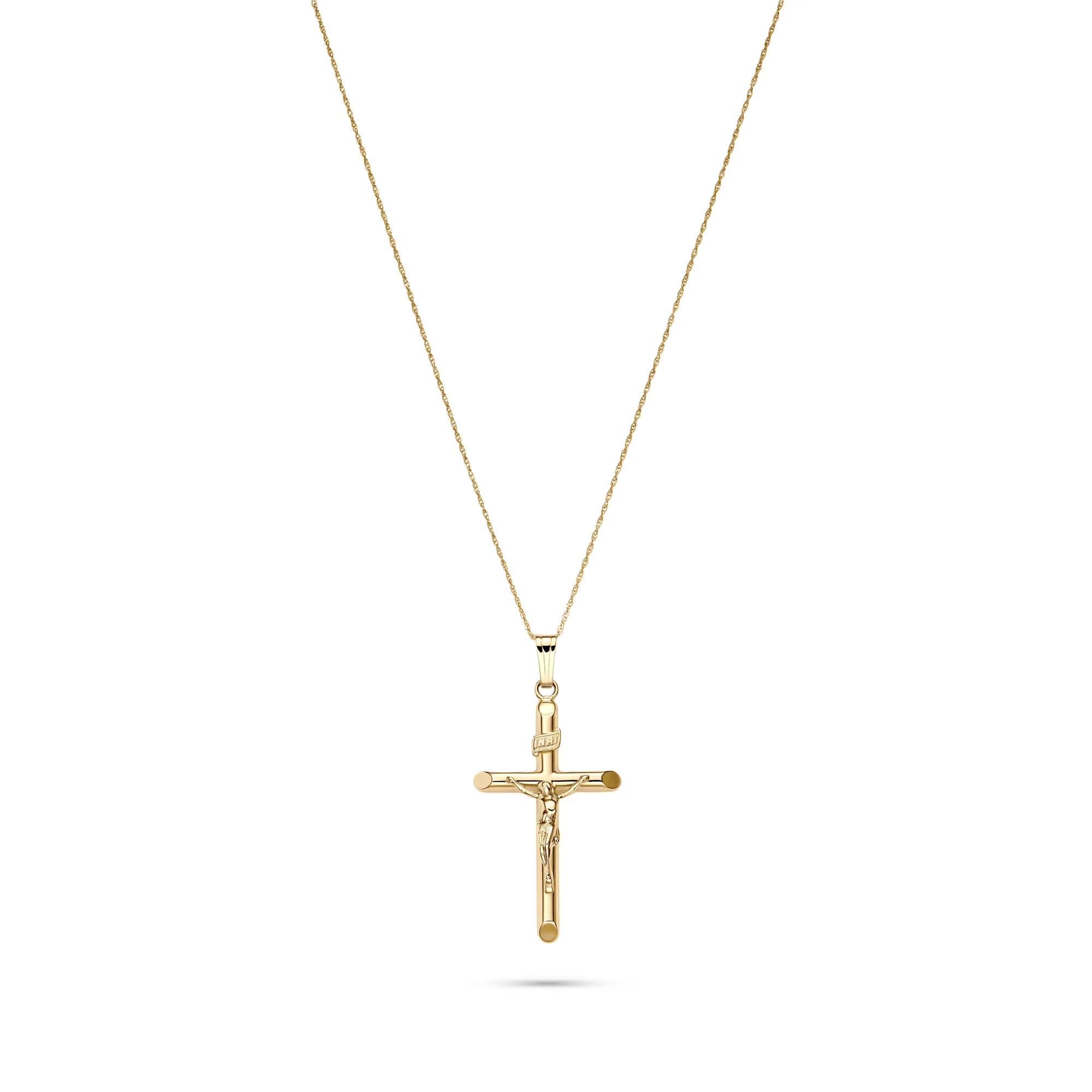 Crucifix Cross Pendant in 14K Yellow Gold | Helzberg