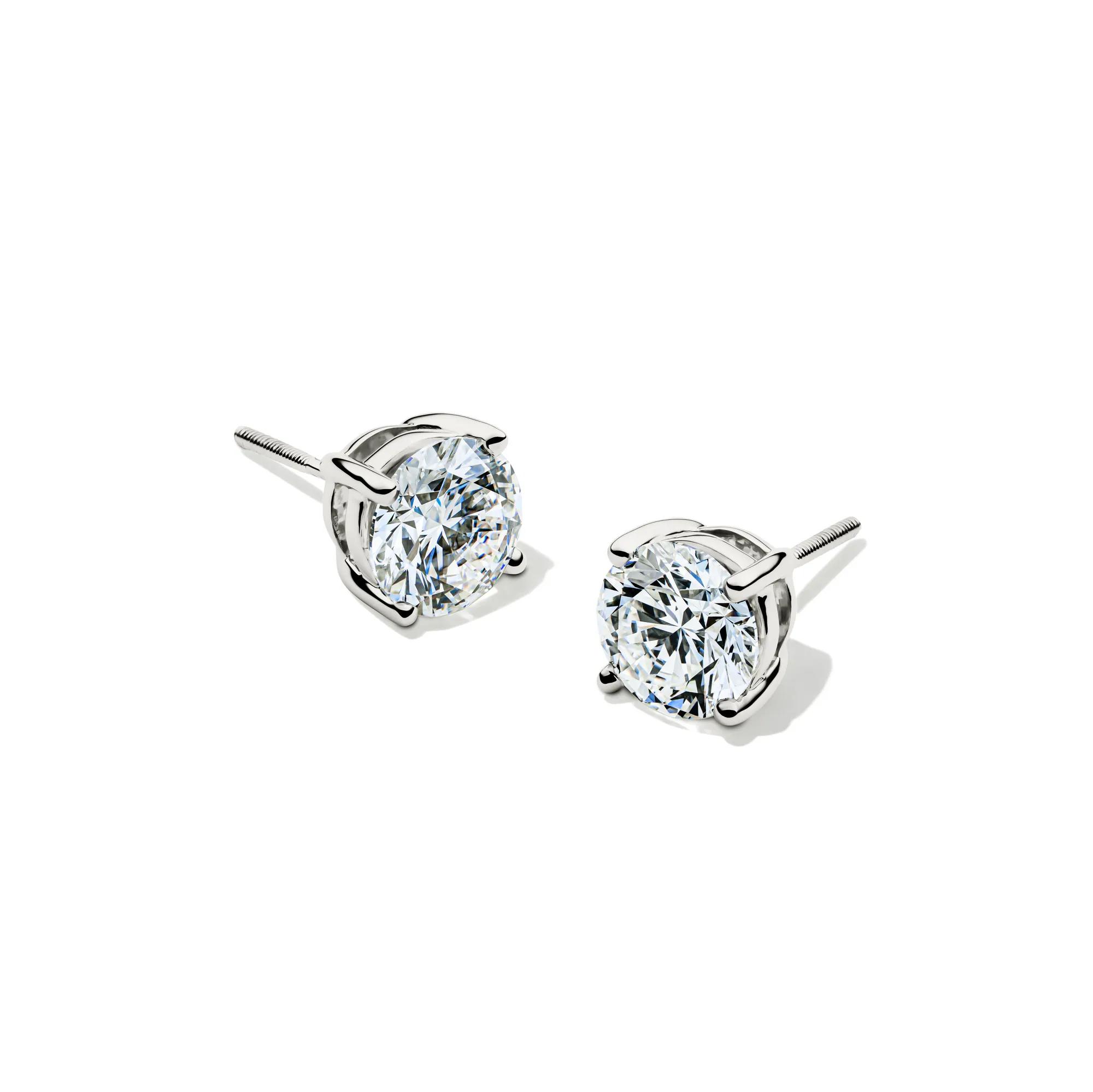 Lab Grown Diamond Stud Earrings in Platinum