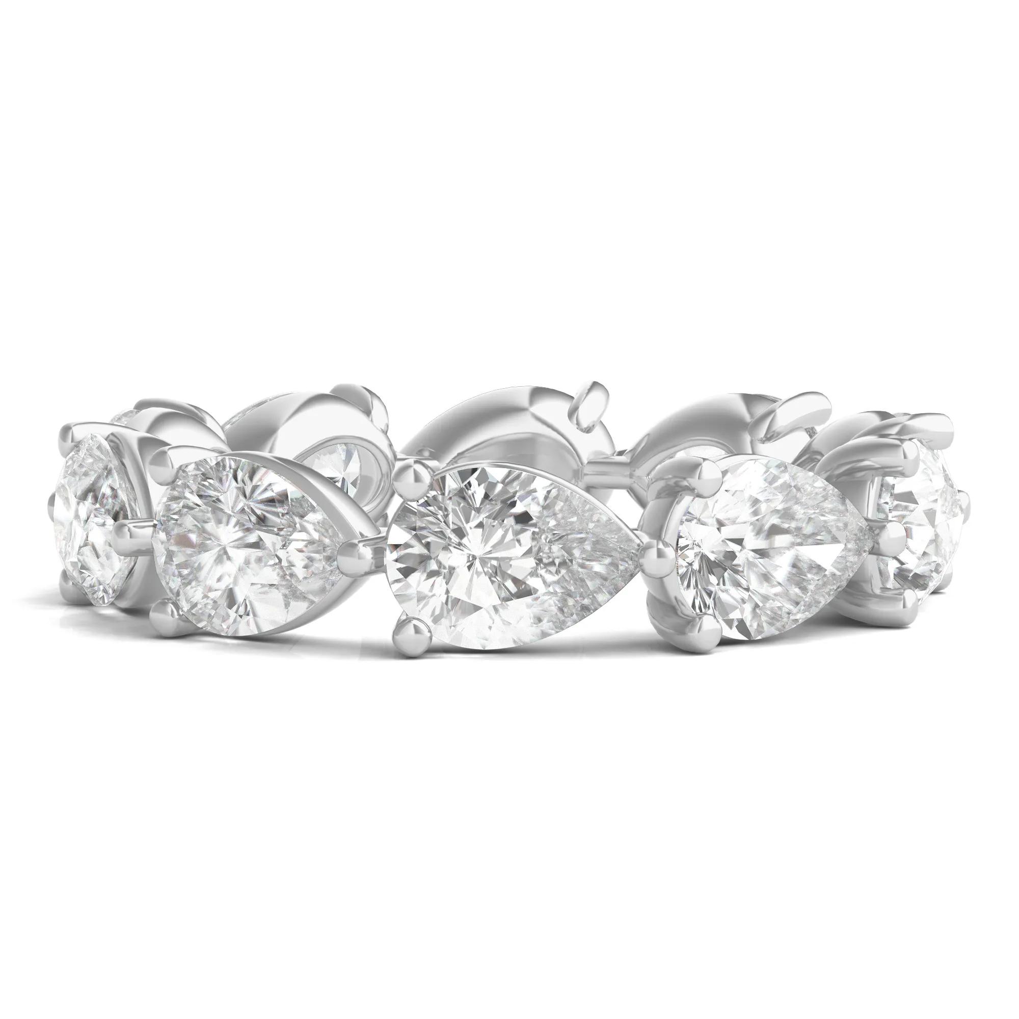 Pear-Cut Diamond Eternity Band in 14k Gold (5 ct. tw.)