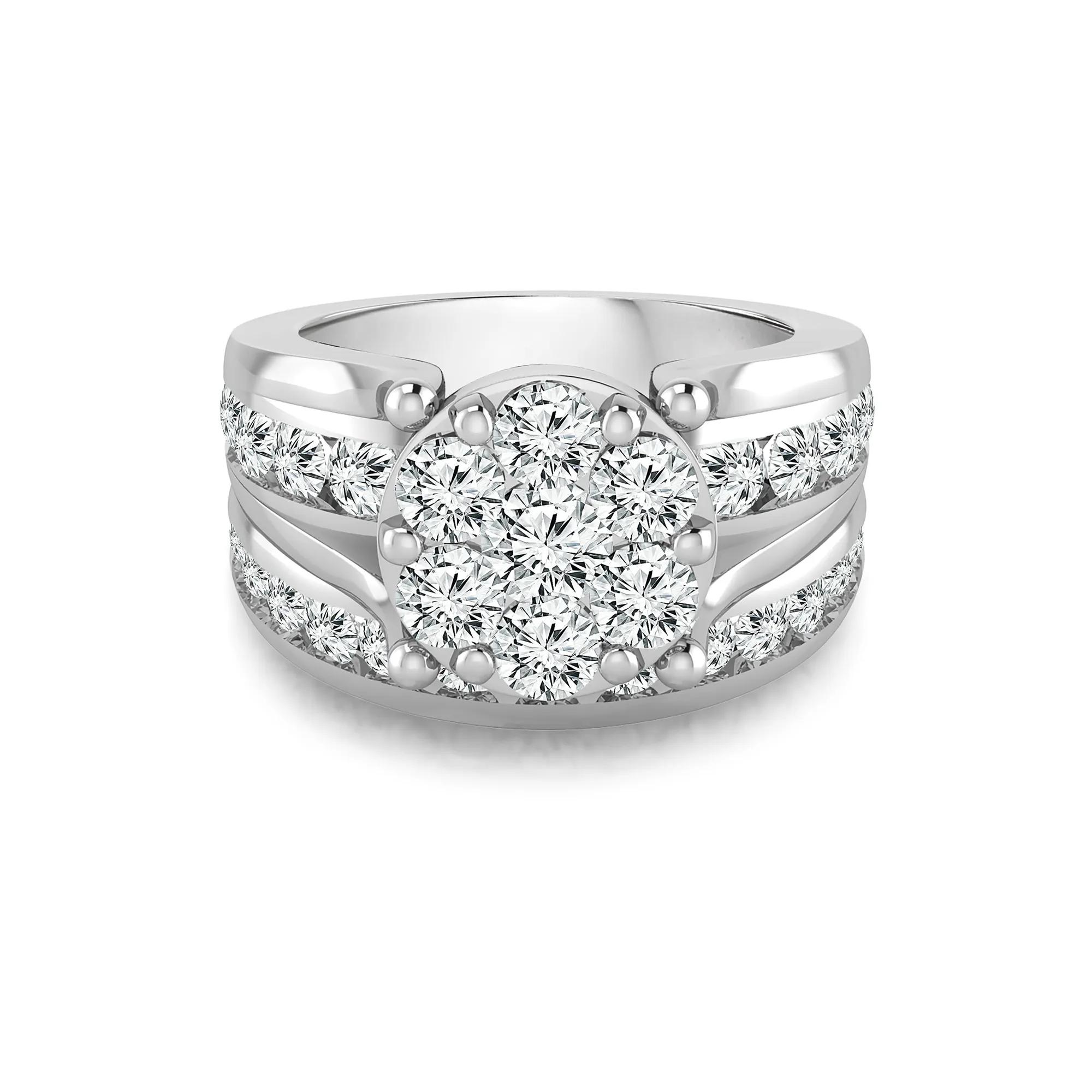 Round Lab Grown Multi-Diamond Engagement Ring Set (3 ct. tw.)