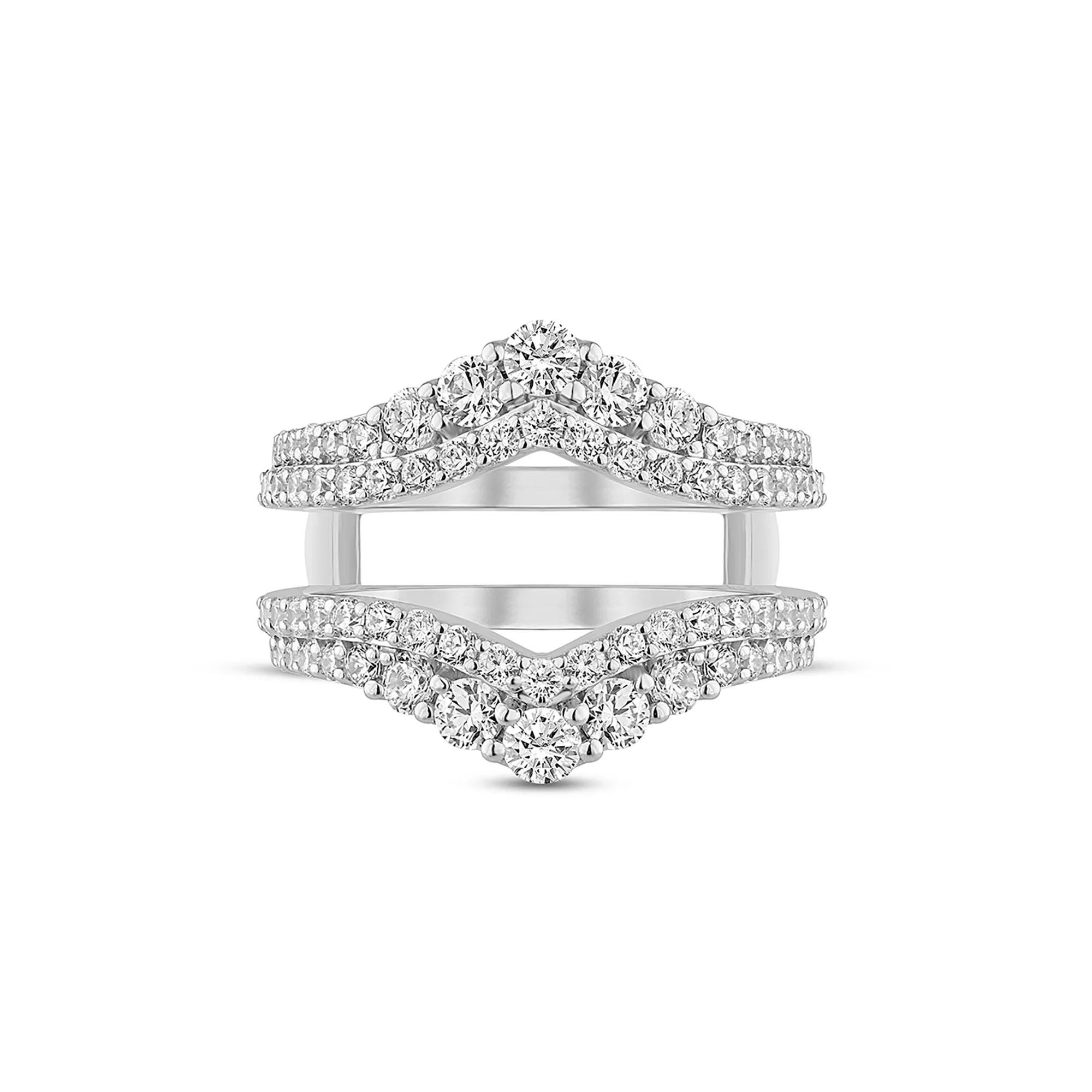 Helzberg Lab Grown Diamonds Lab Grown Diamond Double Row Ring Enhancer