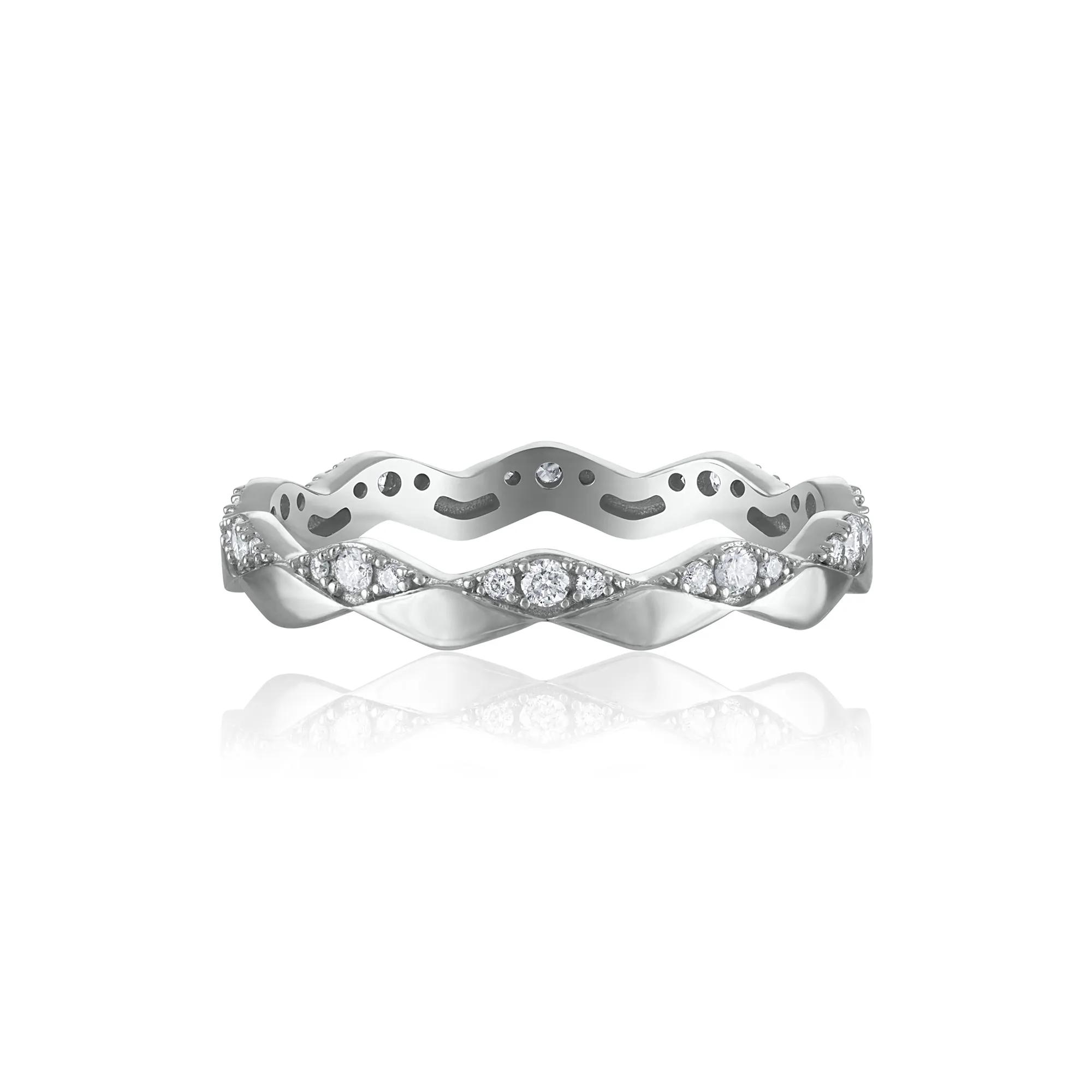 Wavy Diamond Stack Band in 14K Gold (1/2 ct. tw.)
