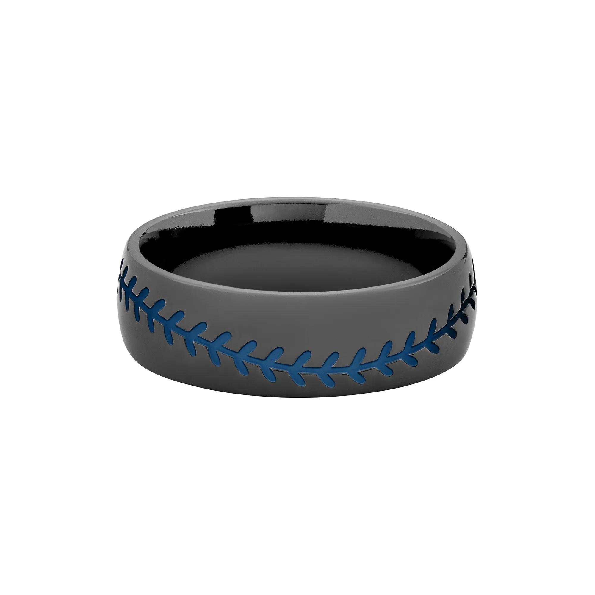 Lashbrook® Men's Domed Baseball Band in Zirconium, 7MM