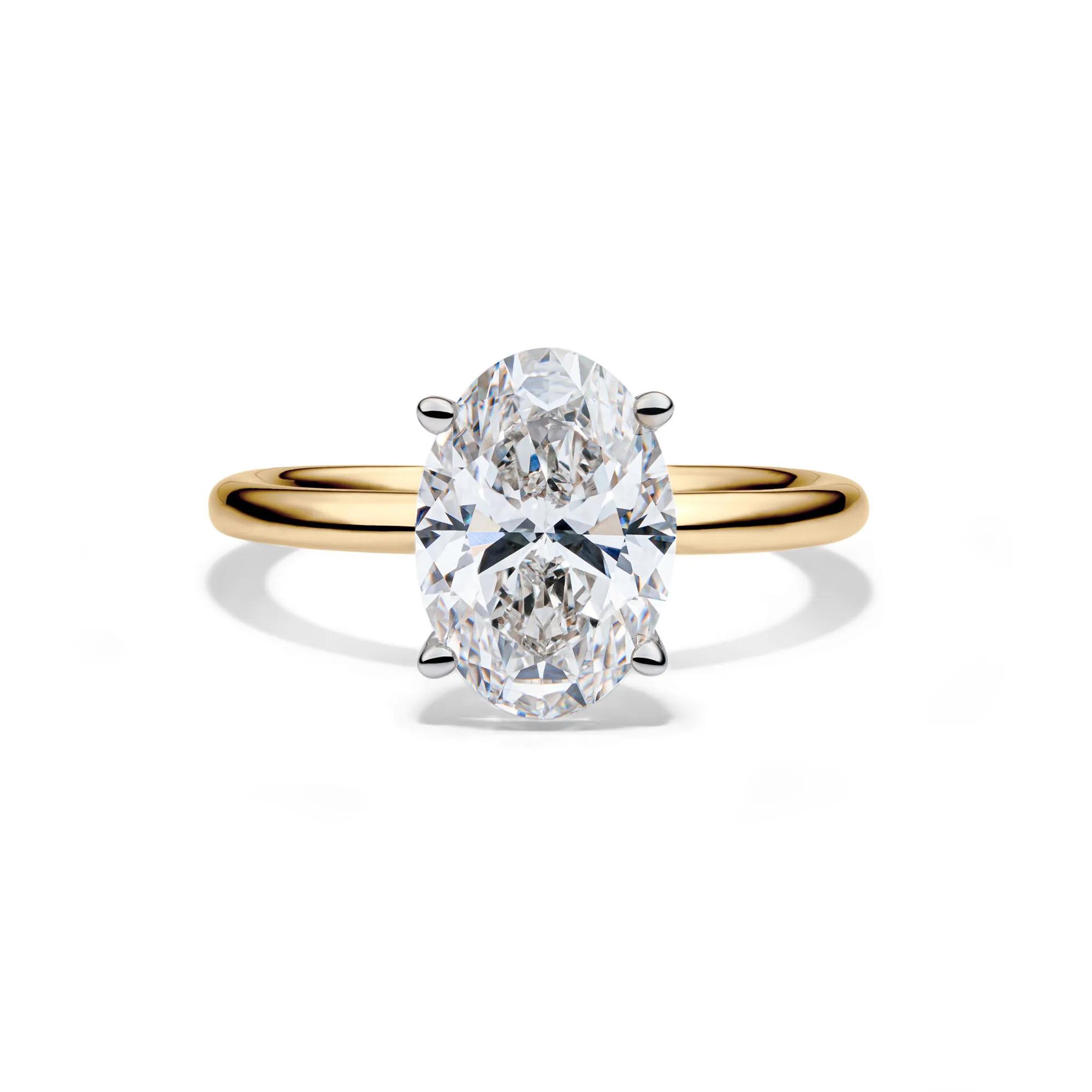 Helzberg Lab Grown Diamonds Lab Grown Diamond Solitaire Oval Engagement ...
